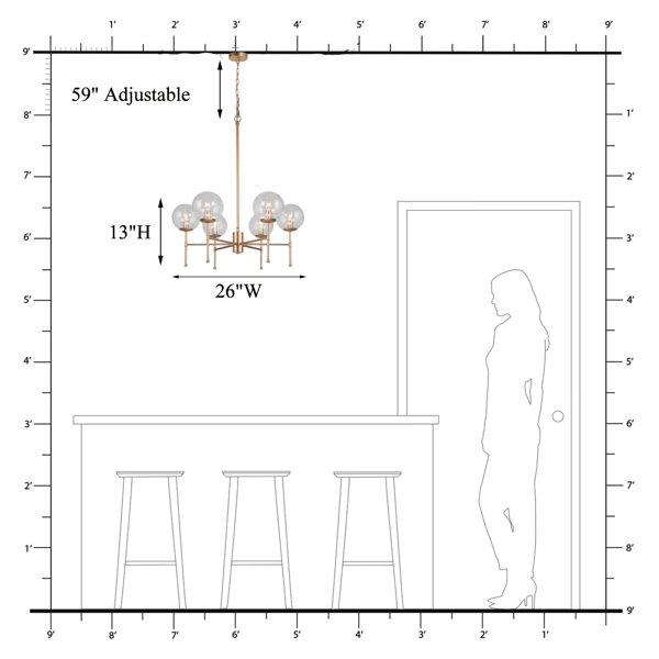 Greyleigh™ Ledger 6 - Light Shaded Classic Chandelier & Reviews ...
