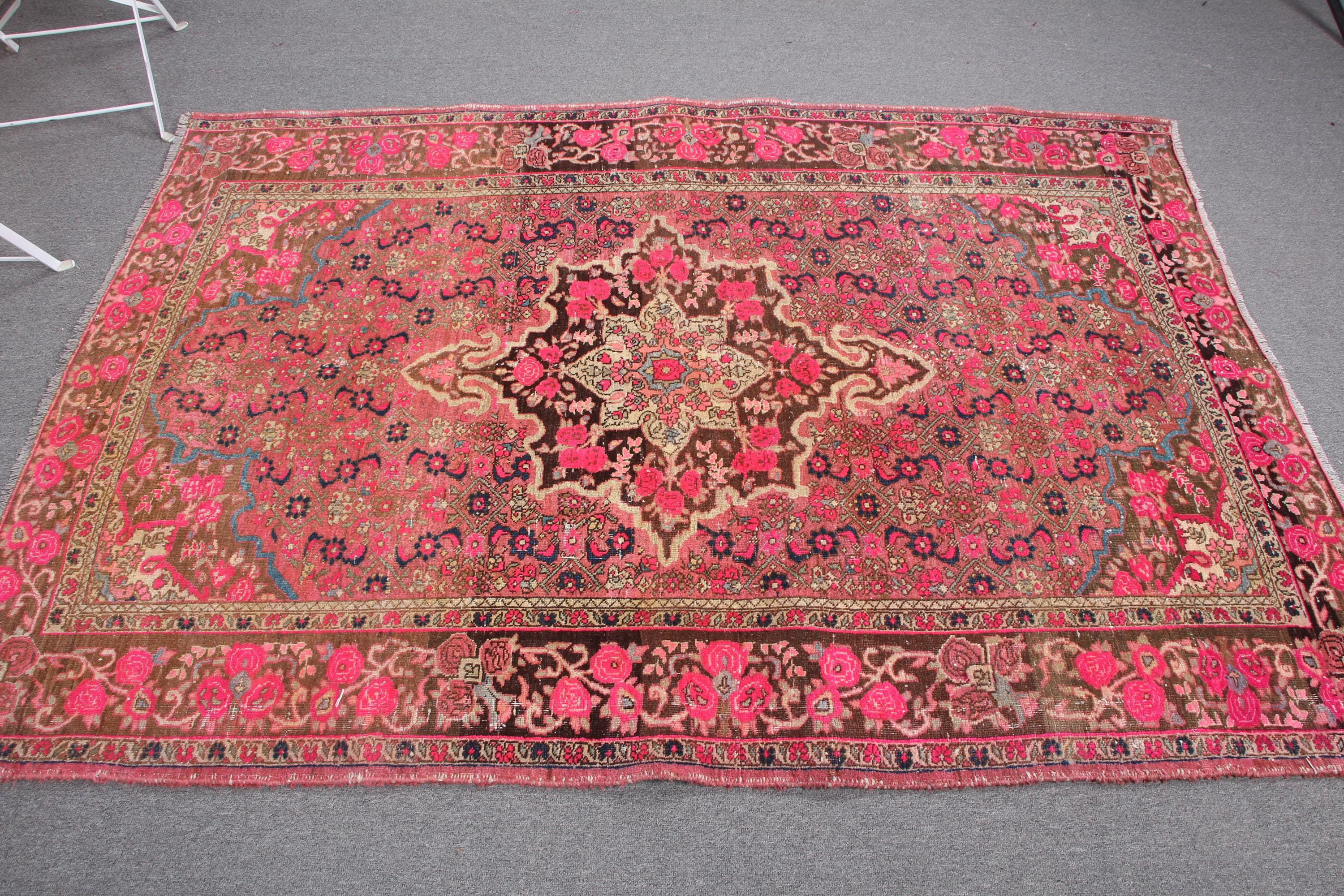 Bungalow Rose Vintage Handwoven Turkish Kurdish Rug in Pink: Ideal for ...