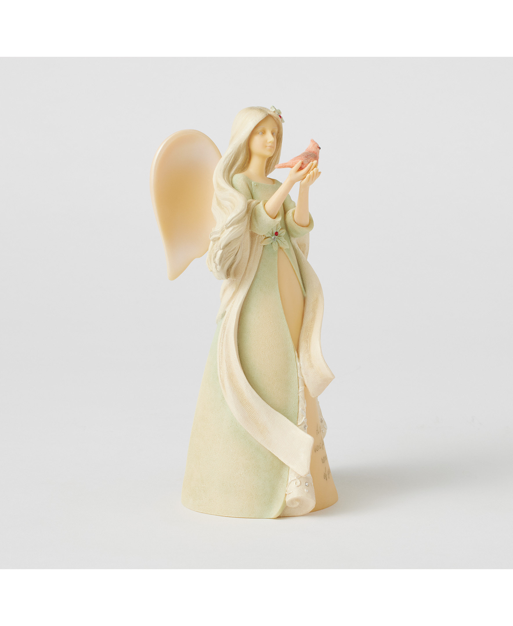 enesco Foundations Red cardinal Angel figurine 7.48in | Wayfair
