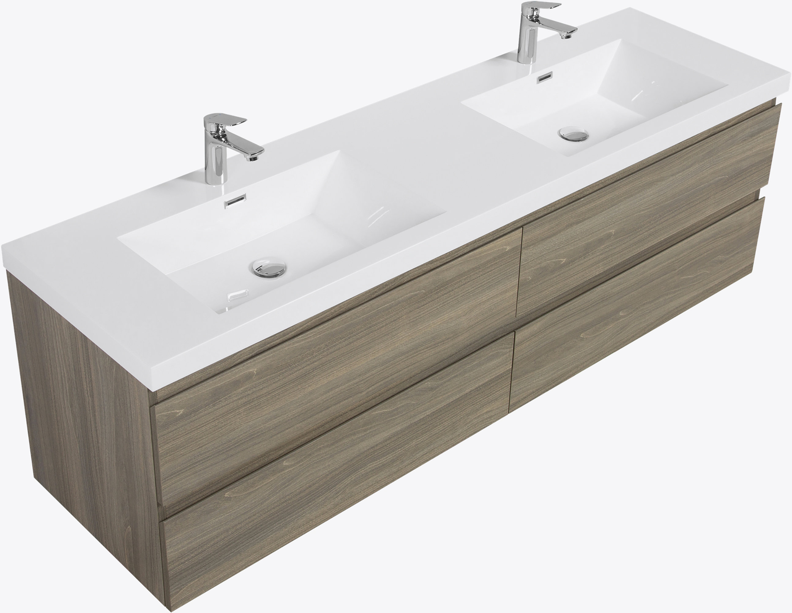 Latitude Run® 72" Floating Bathroom Vanity with Sink, Modern Wall ...