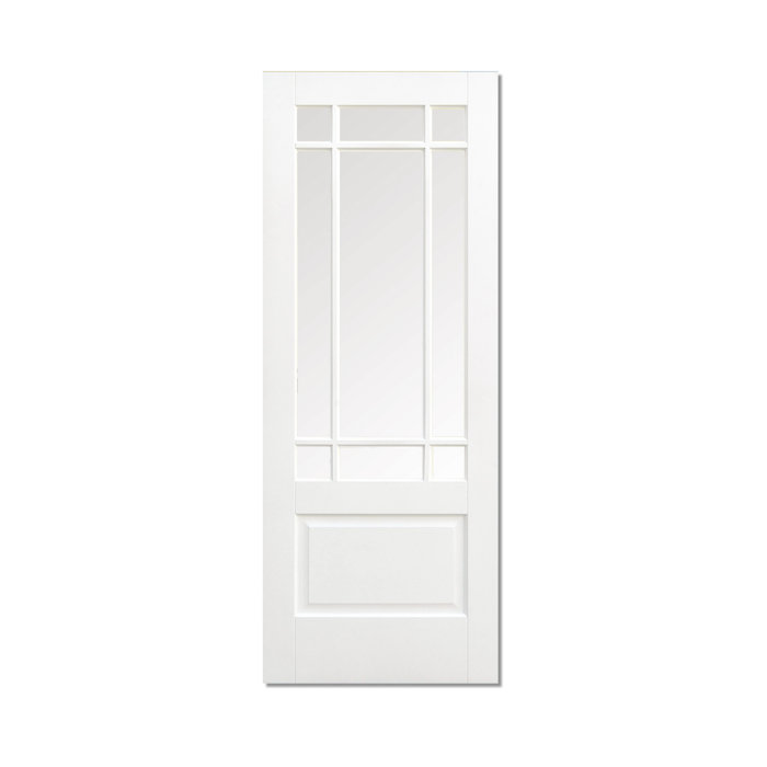 LPD Doors Downham Clear Bevelled Glazed Primed White Internal Door ...