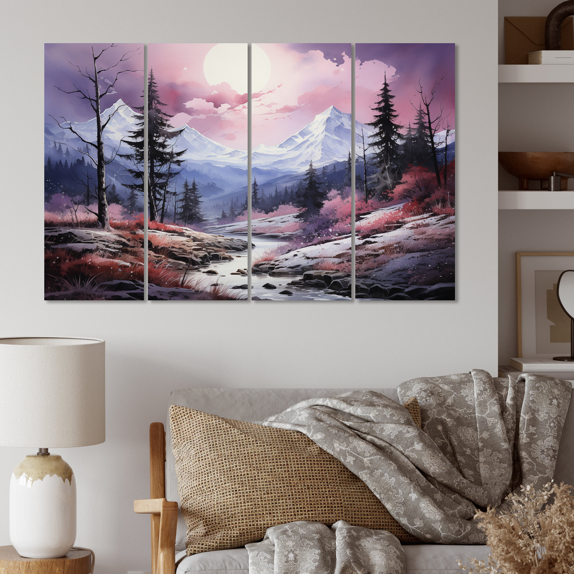 Millwood Pines Purple Pink Mountains Majestic Heights Pointillism II ...