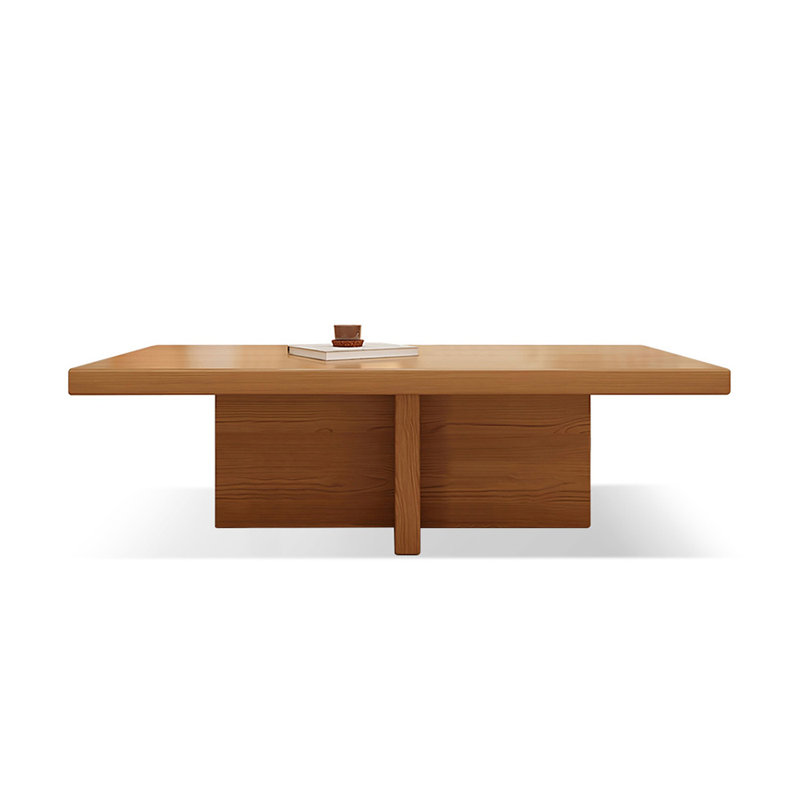 Awning Specs 62.99" Brown Solid Wood Rectangular Coffee Table | Wayfair