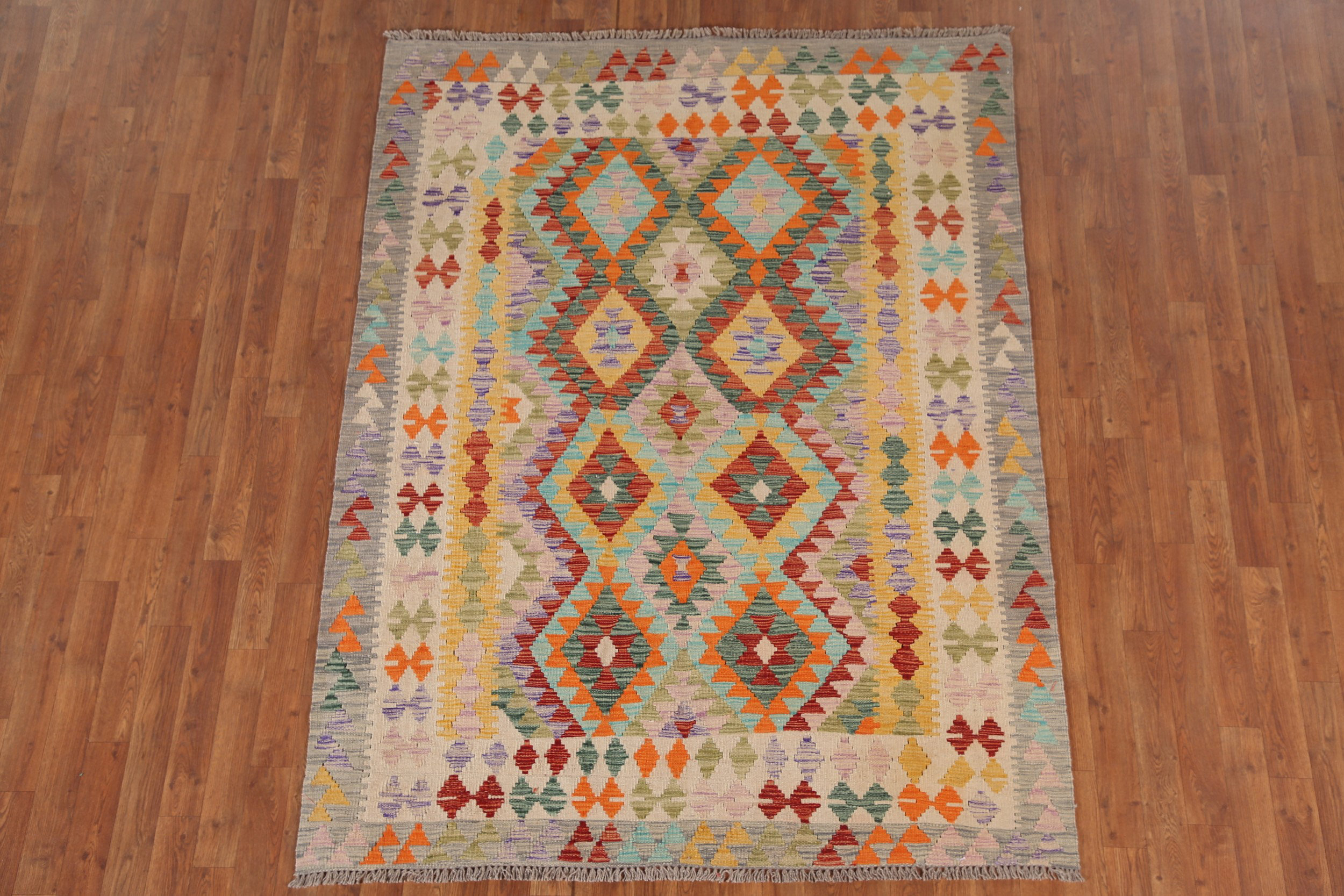 Dakota Fields Reversible Wool Kilim Oriental Rug 5x7 - Wayfair Canada