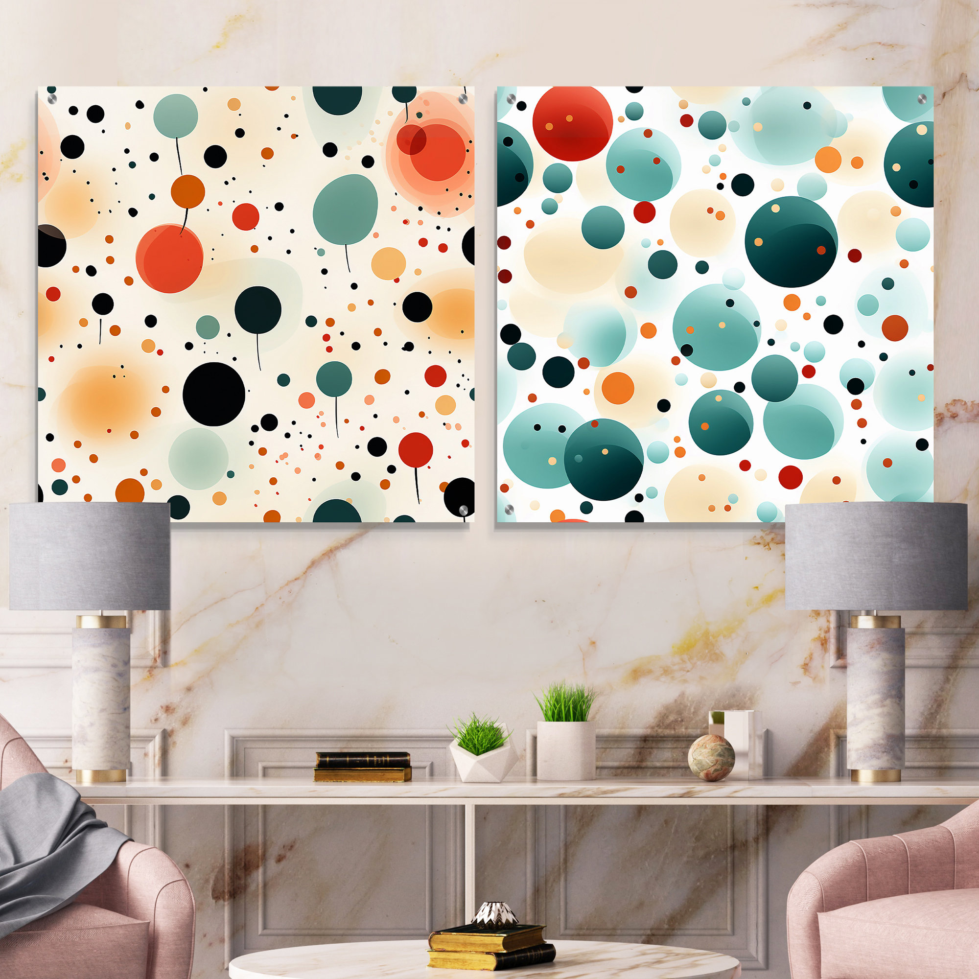 Design Art Scandinavian Simplicity Polka Dots Pattern - Abstract ...