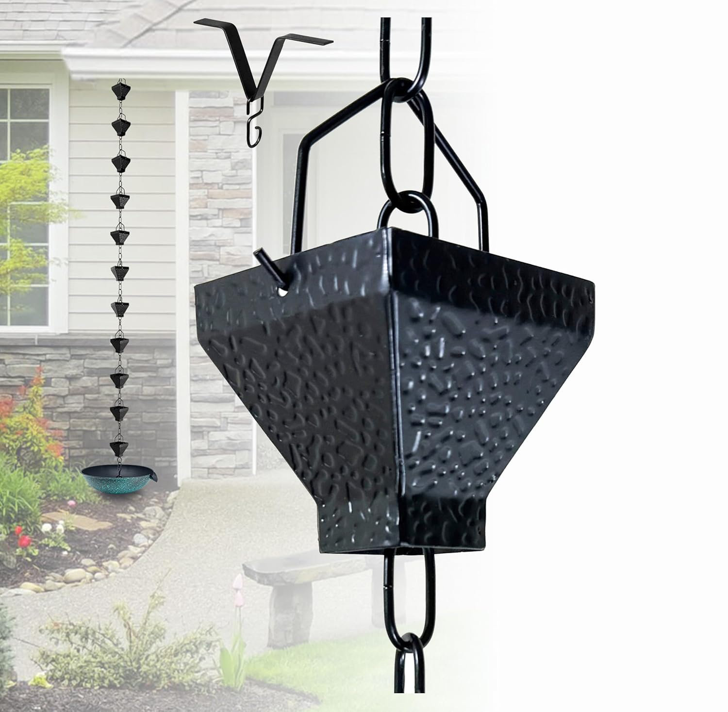 Arlmont & Co. Rain Chain Water Collection for Gutters - Wayfair Canada