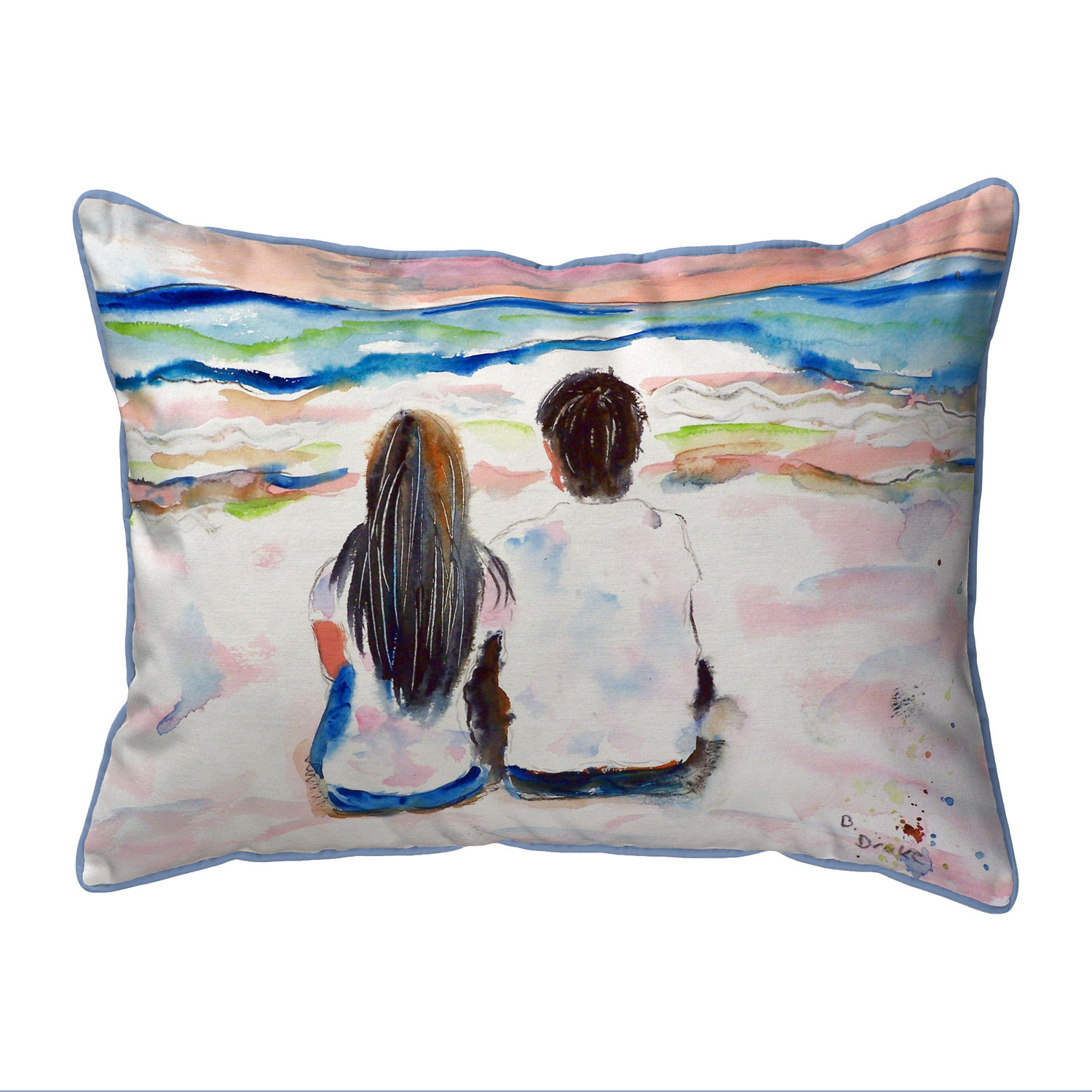 Betsy Drake Interiors Drake and Noland Indoor/Outdoor Lumbar Pillow ...