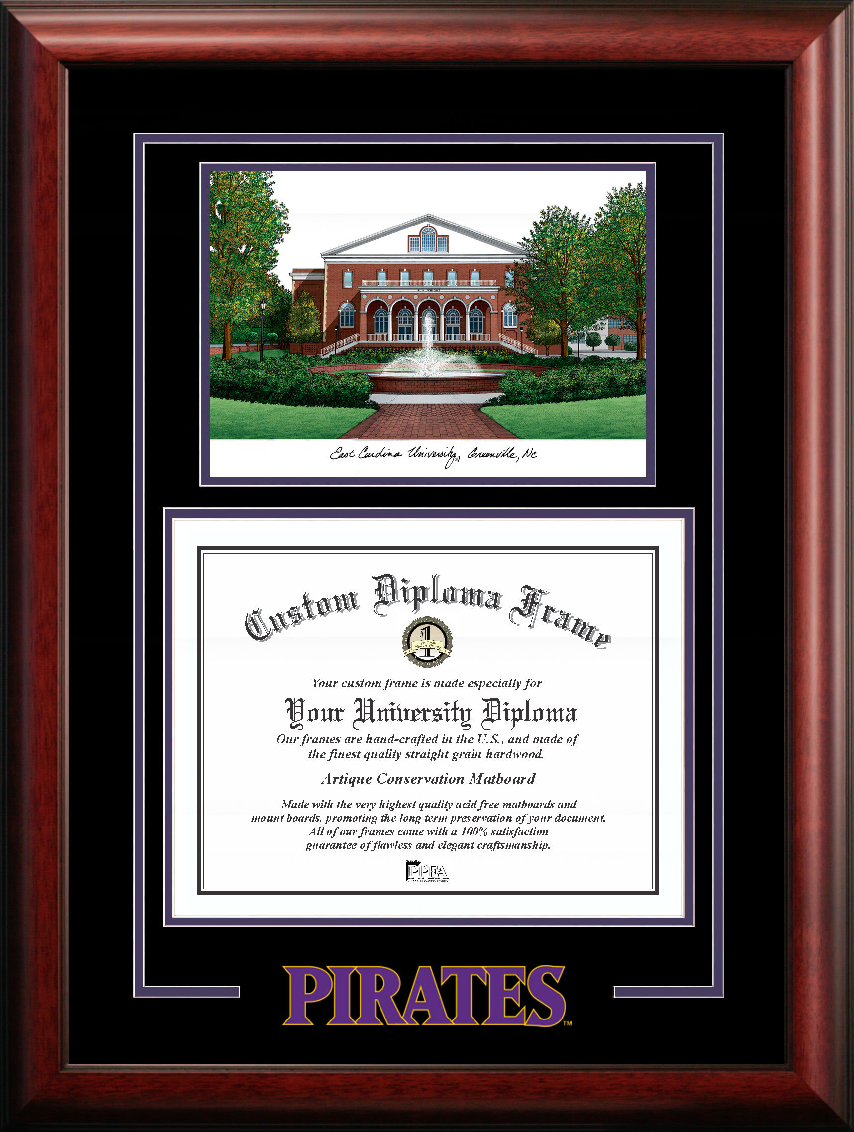 Campus Images NCAA East Carolina Pirates Spirit Graduate Diploma with ...