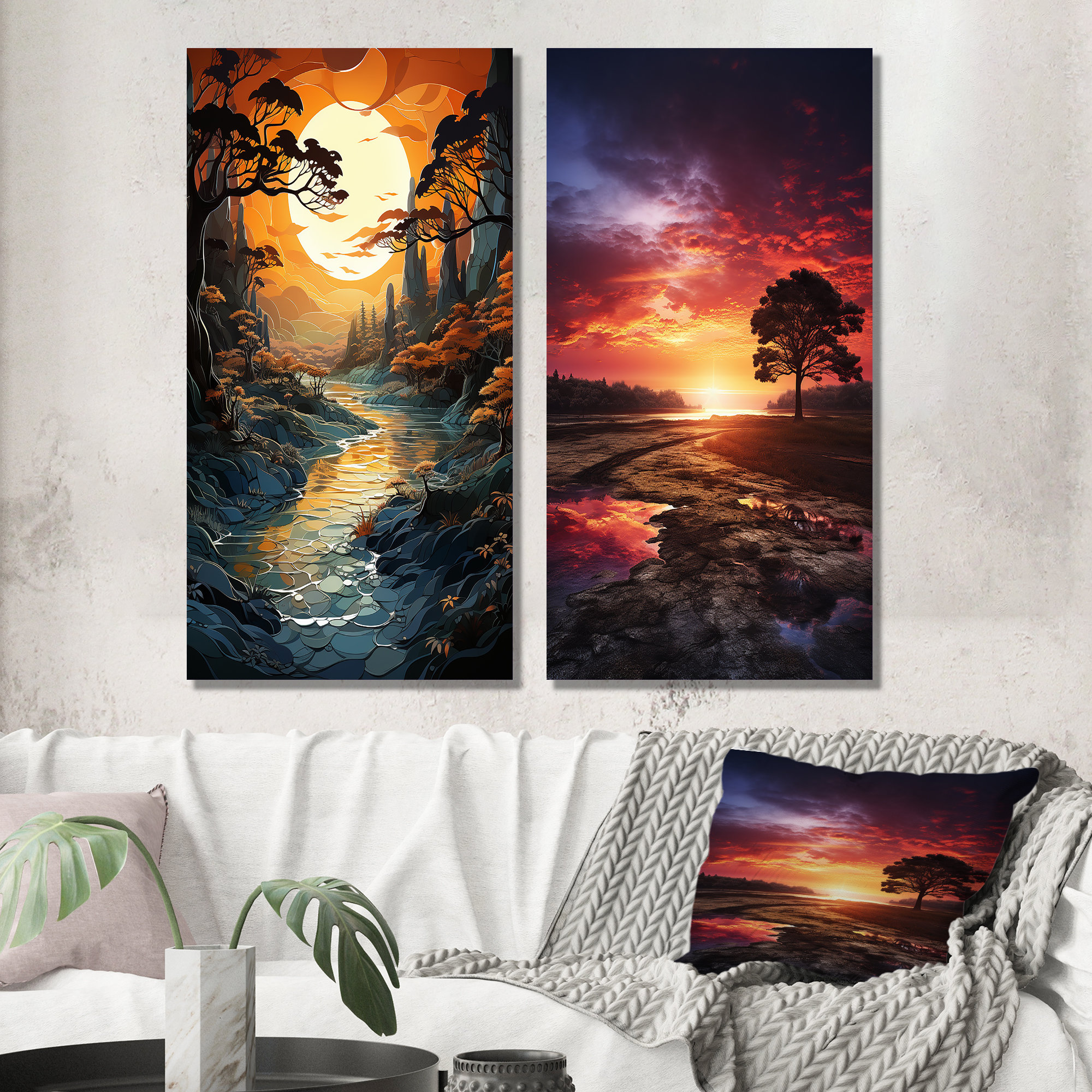 Millwood Pines Sunrise Capturing Serenity Papercut - Landscape & Nature ...