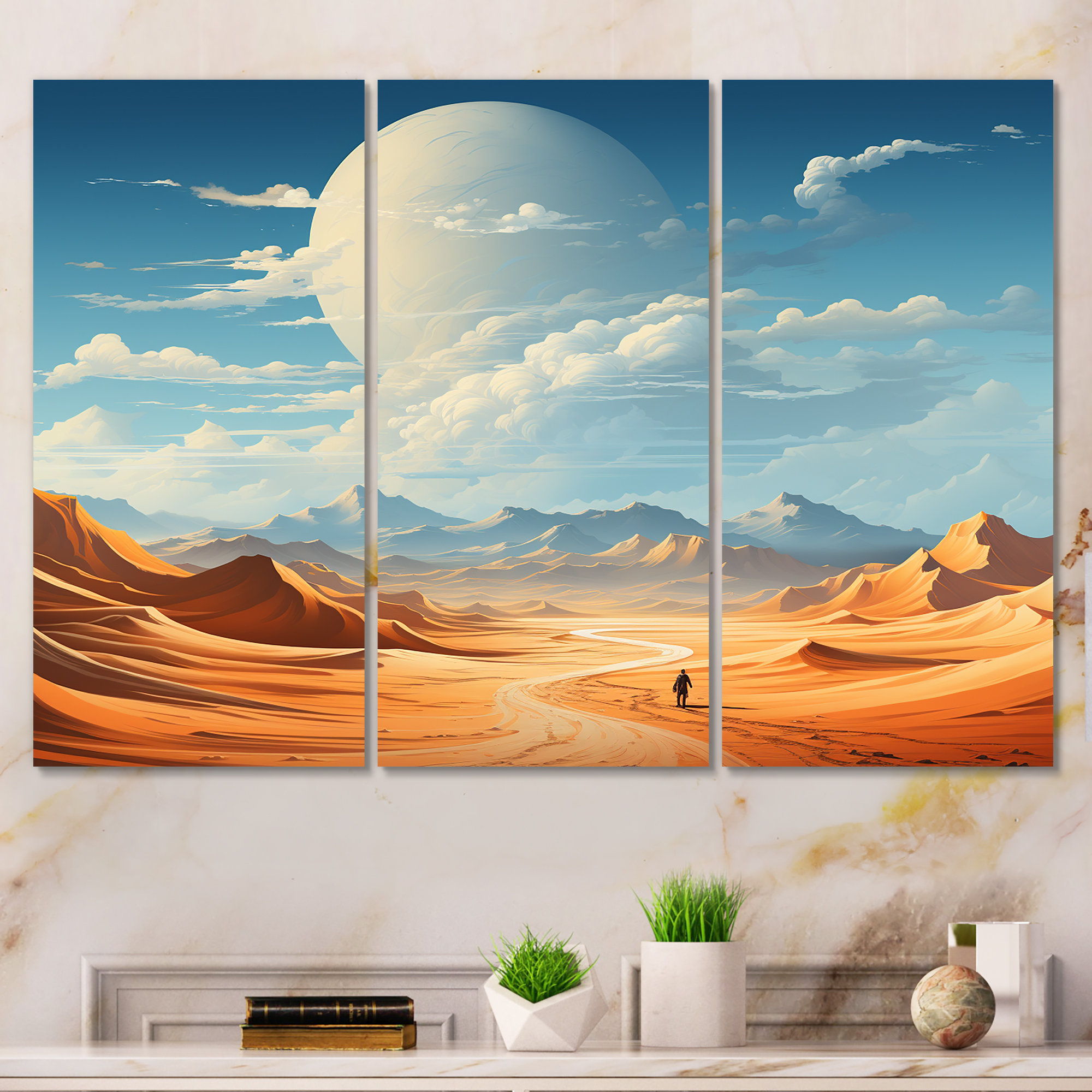 Loon Peak® Brown Azure Space Desert On Mars Planet I - Space Landscapes ...