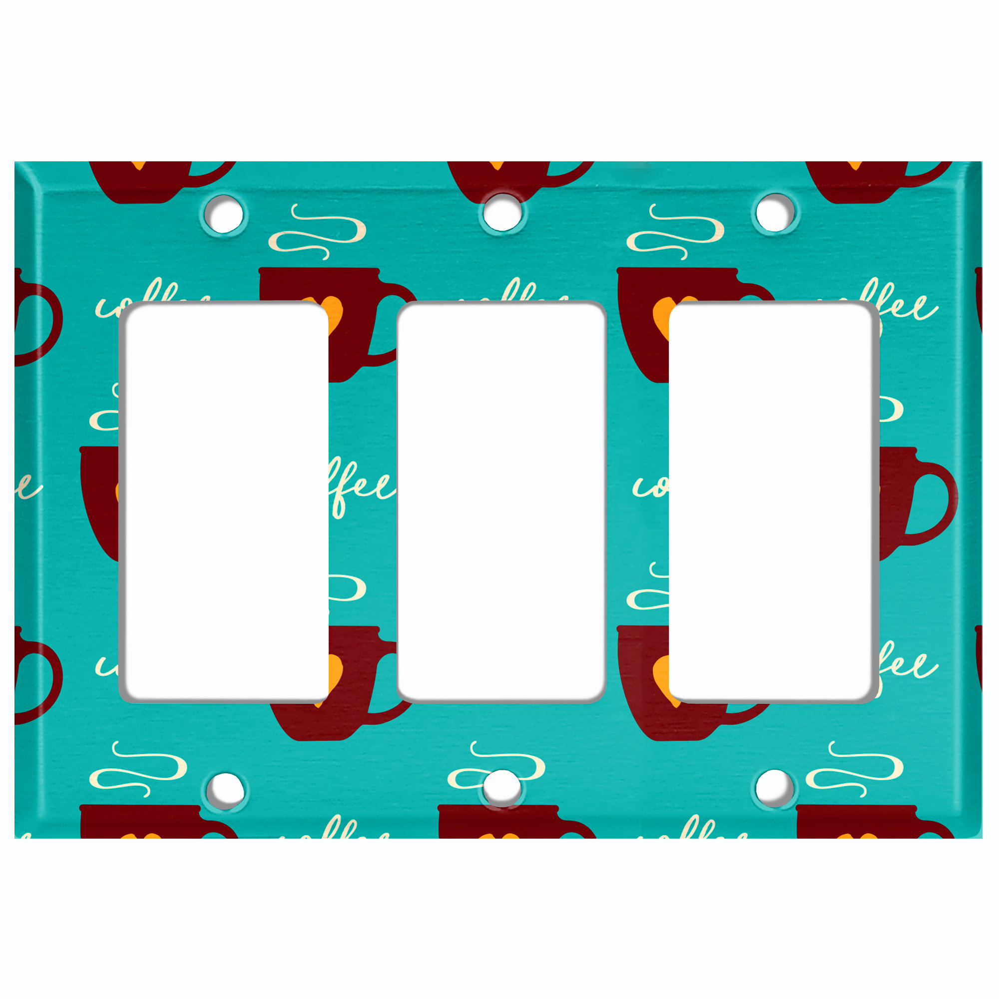 WorldAcc Metal Light Switch Plate Outlet Cover (Coffee Cups Orange ...