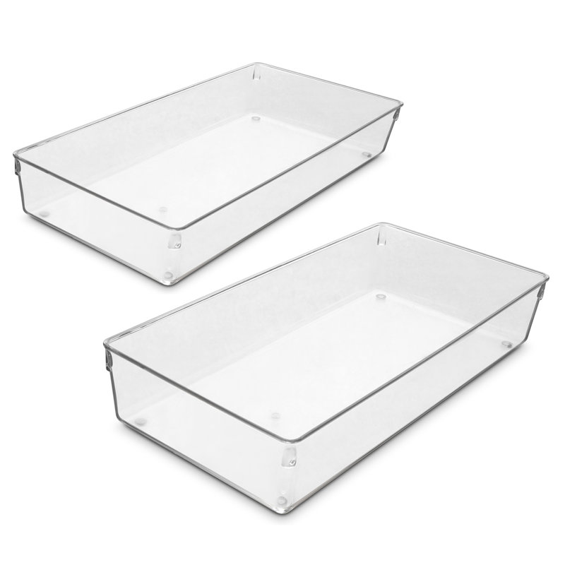 Sorbus Clear Drawer Organizer 2 Piece Set | Wayfair