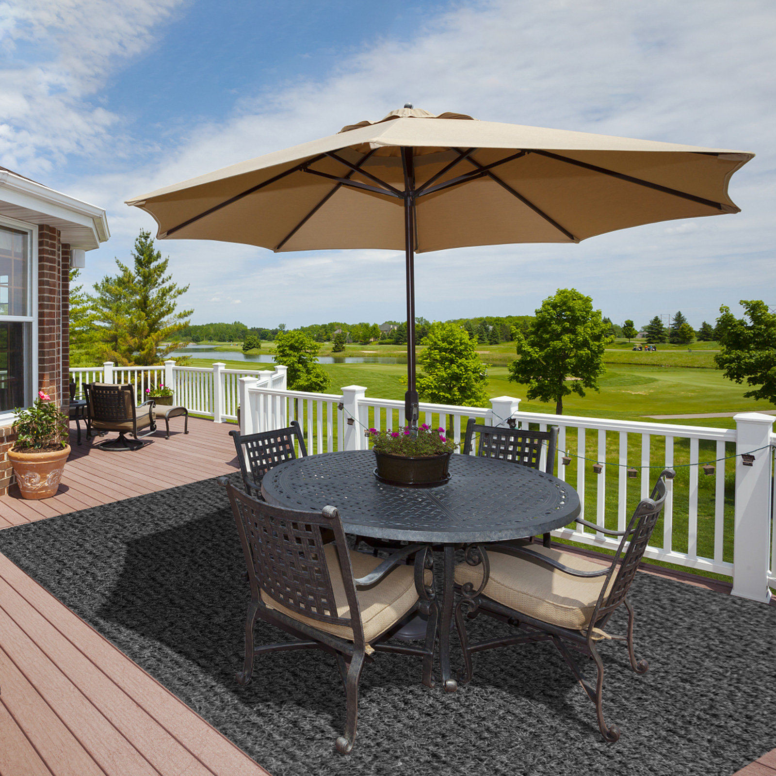 Latitude Run® Shag Black Indoor / Outdoor Area Rug - Wayfair Canada