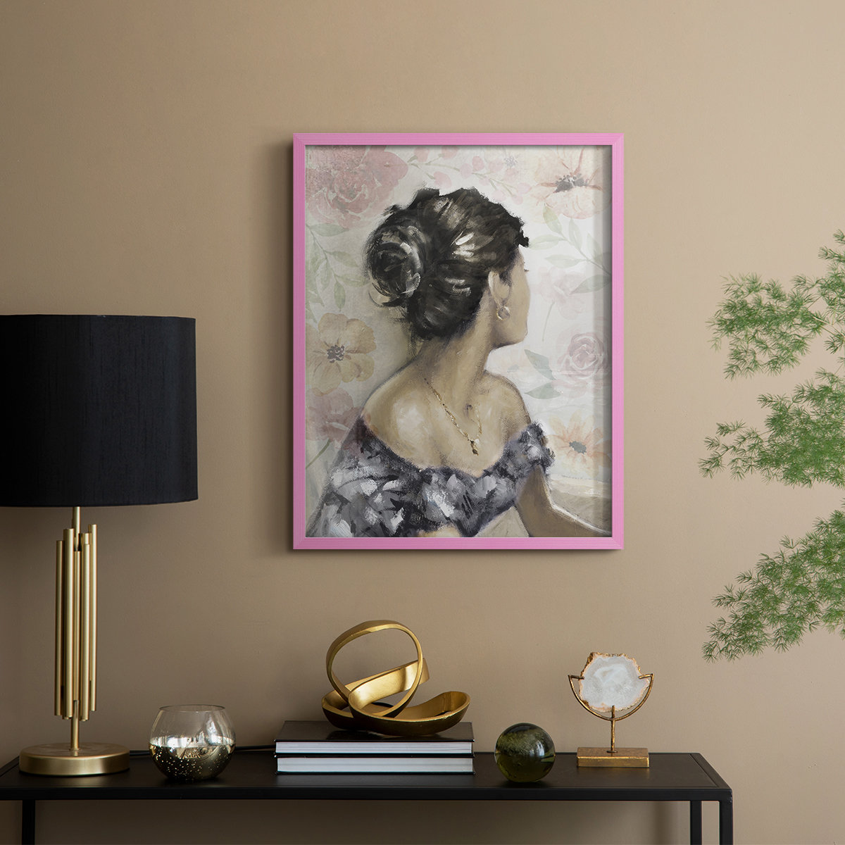 Lark Manor™ Romantic Gaze Framed Print - Solid Wood | Wayfair