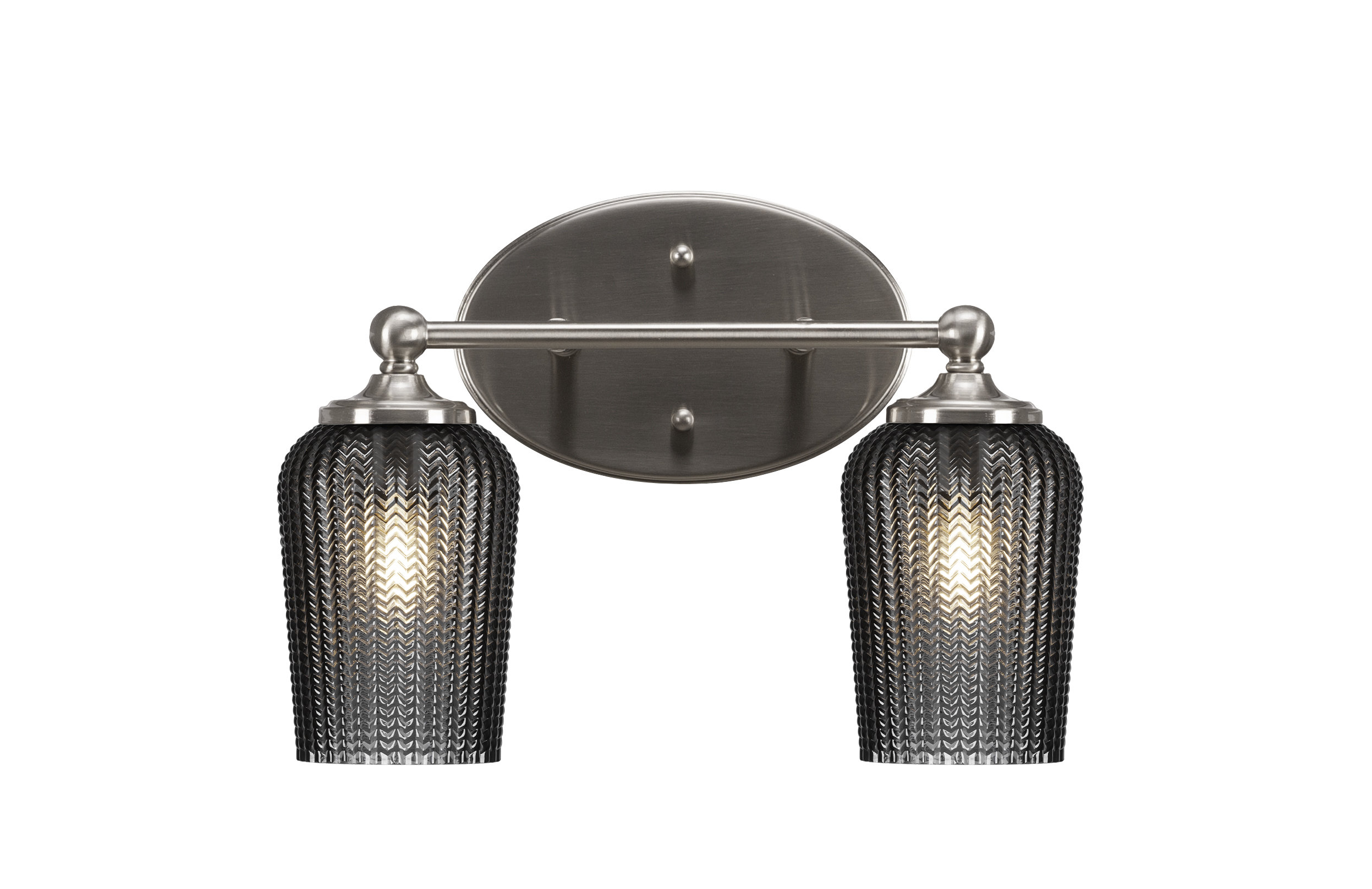 Longshore Tides Capri 2 Light Bath Bar Shown With 5" Smoke Textured ...