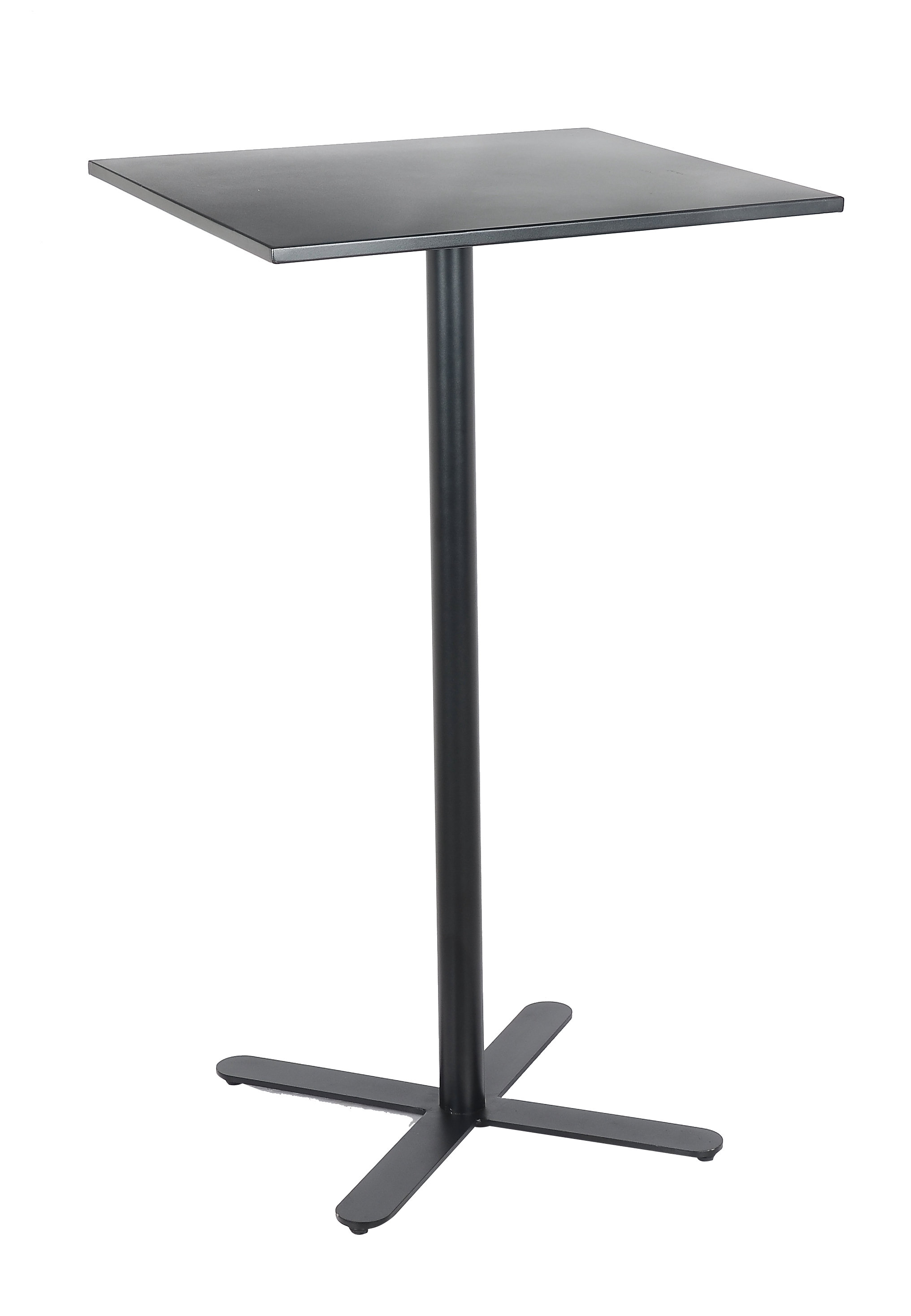 Taiga Furnishings 24" Square Metal Outdoor Dining Tablefrosted Black ...
