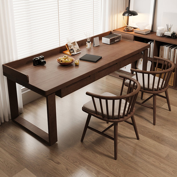 Corrigan Studio® Masselli 3 Solid Wood Desk And Chair Set Office Set ...