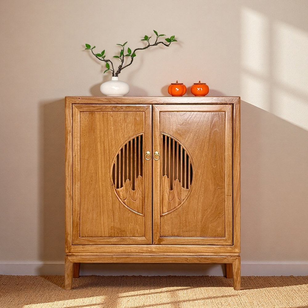 Wildon Home® New Chinese Style Old Elm Wood Entryway Cabinet | Wayfair