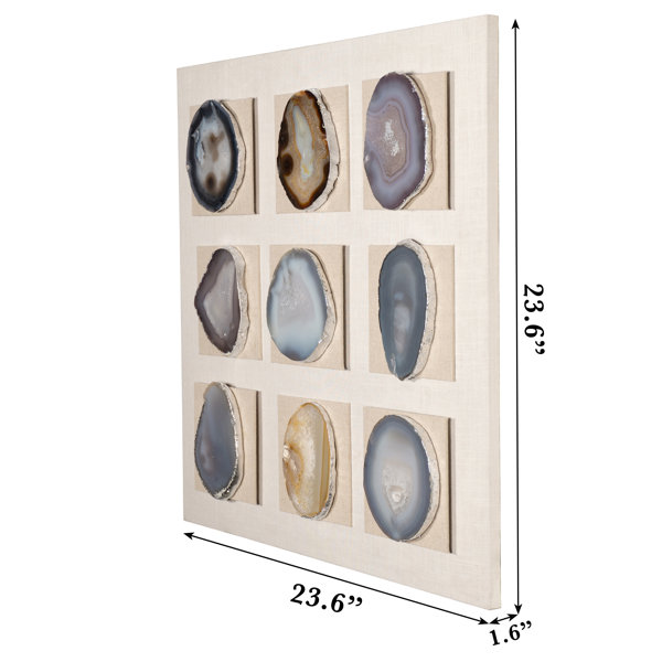 Dakota Fields Assorted Silver Edge Agate Slice Wall Décor | Wayfair