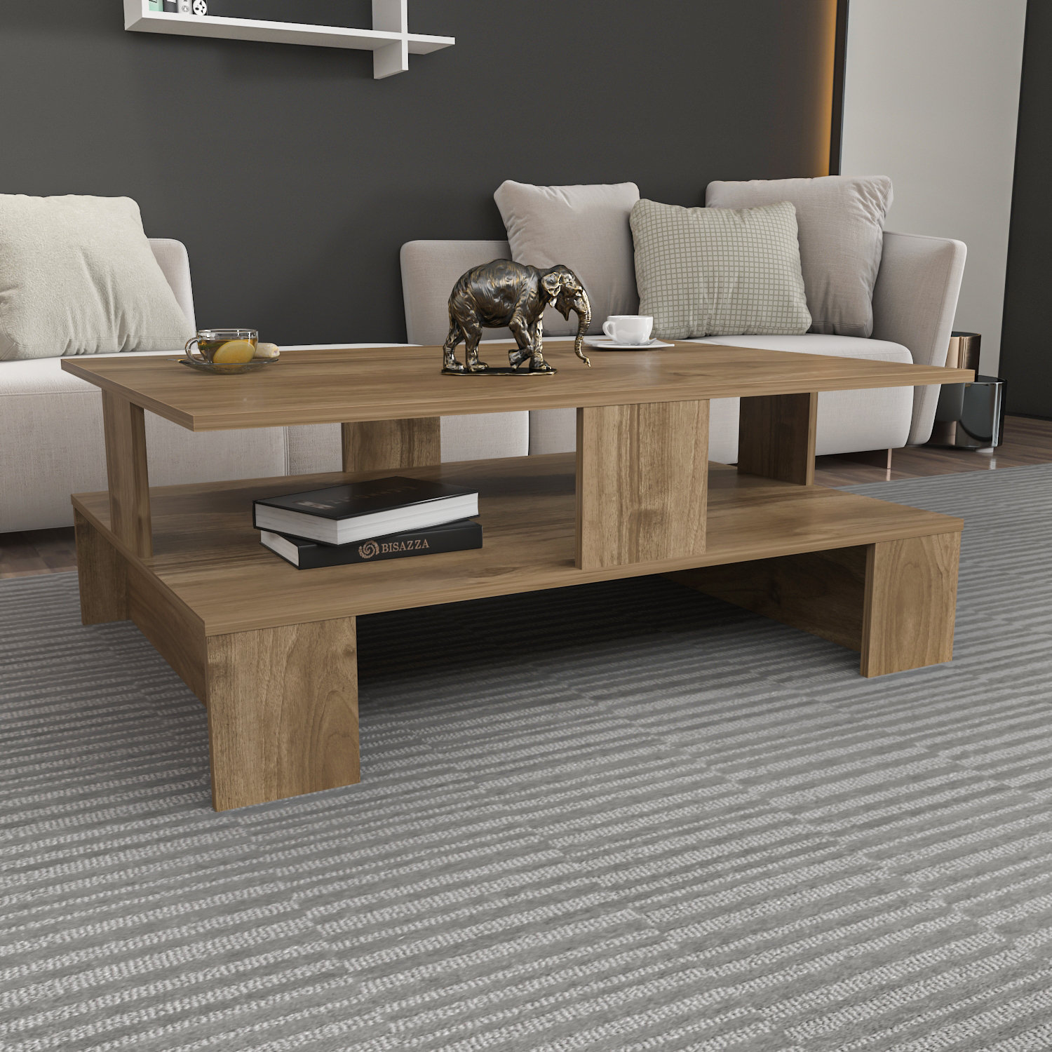 Latitude Run® Table basse à 4 pieds avec rangement Ahri et Commentaires ...