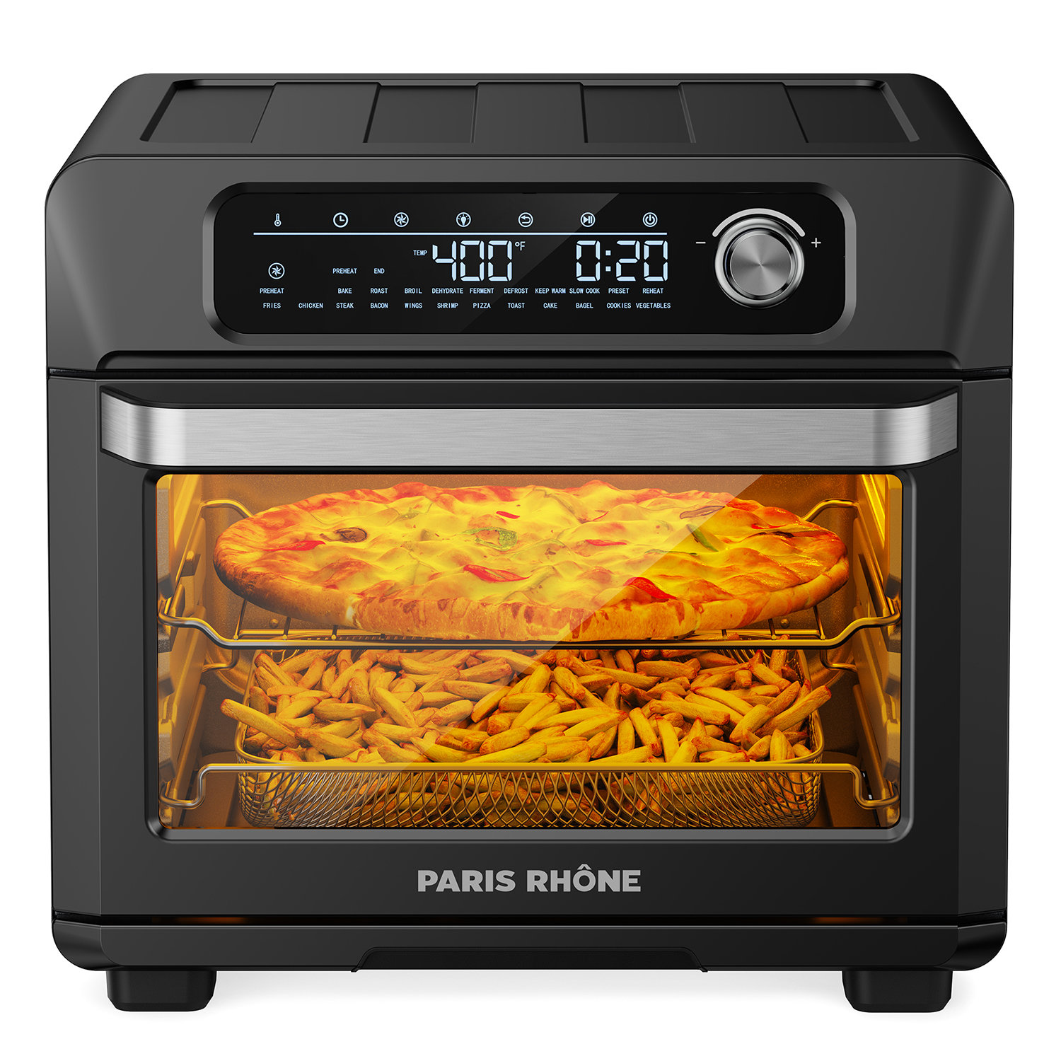 Taotronics Air Fryer Toaster Oven Combo, Paris Rhône 24-in-1 Countertop ...