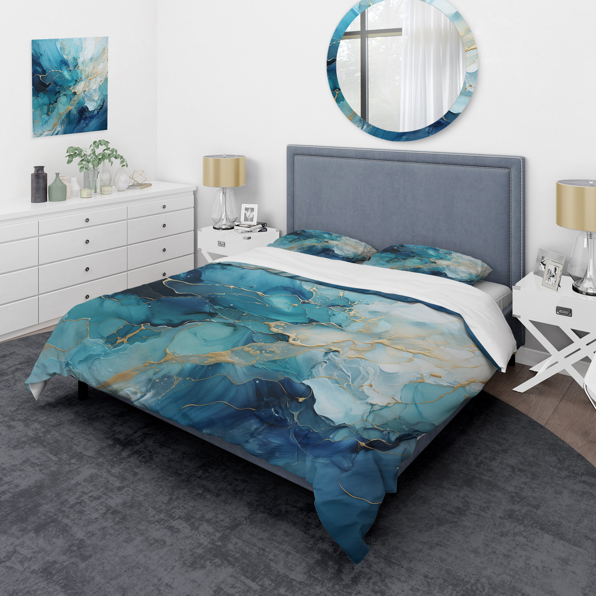 Design Art Oceanic Collage I - Abstract Collages Duvet Cover Set | Wayfair
