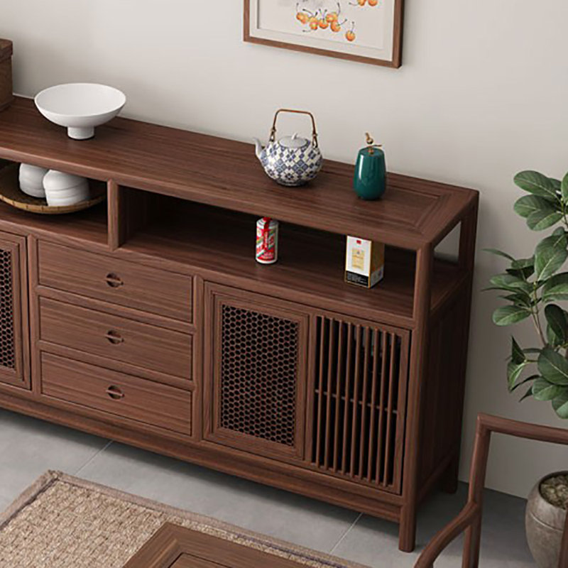 Ruthber Solutions New Chinese Style Zen Sideboard Solid Wood Furnitu ...