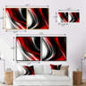 Ivy Bronx Red Black Infinite Ripples - Modern Waves Square Collage Set ...