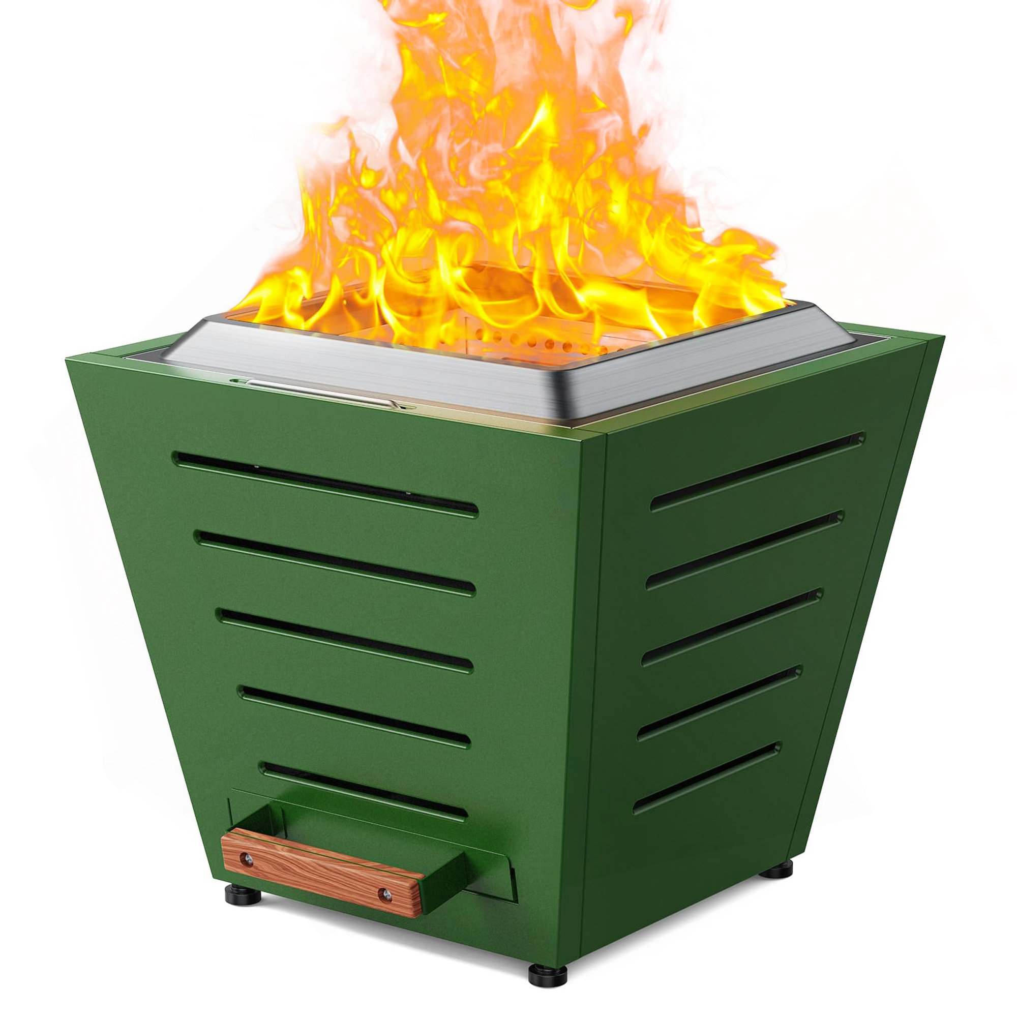 Latitude Run® 20 Inch Smokeless Fire Pit Stainless Steel Wood Burning ...