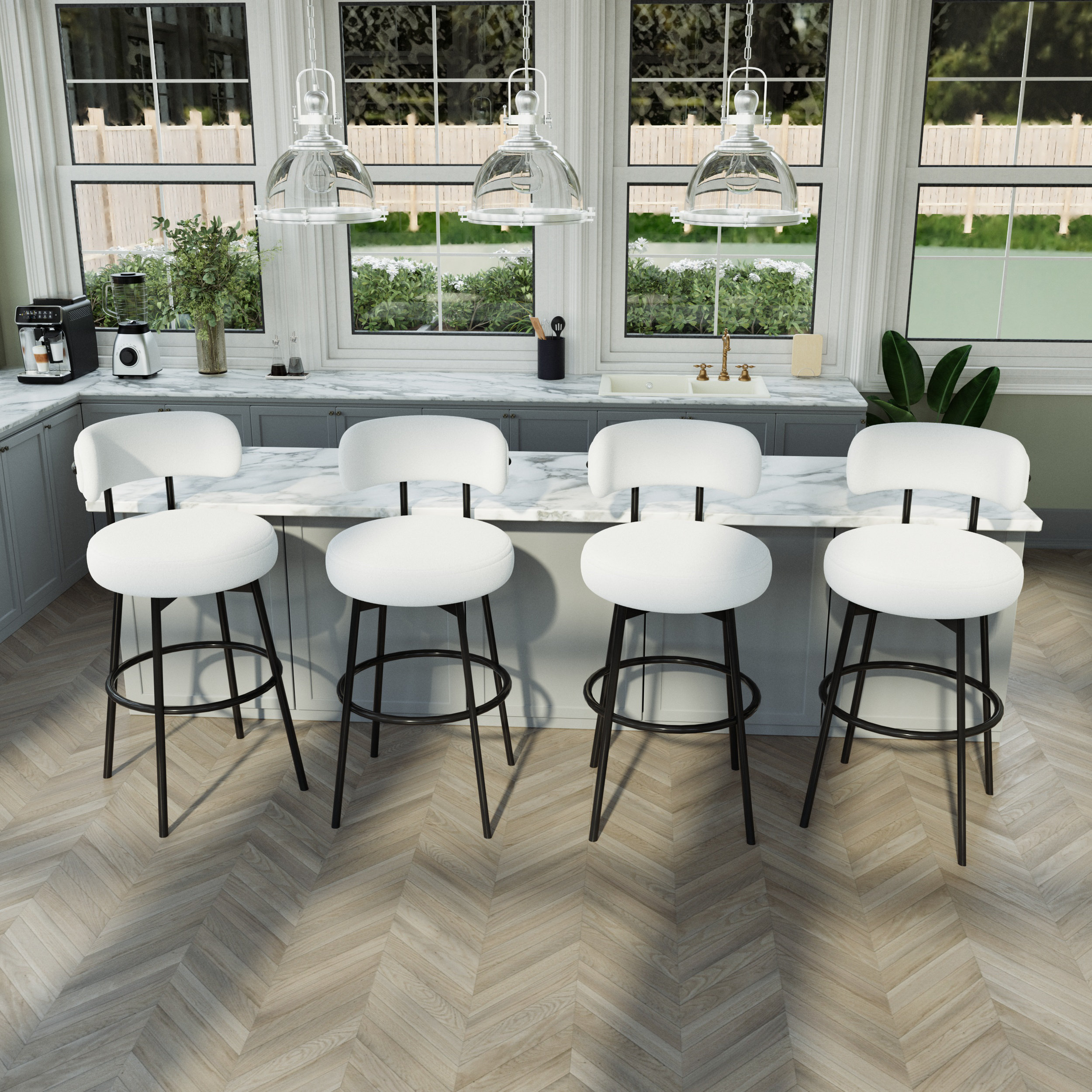 Hokku Designs Boucle Bar Stool & Reviews - Wayfair Canada