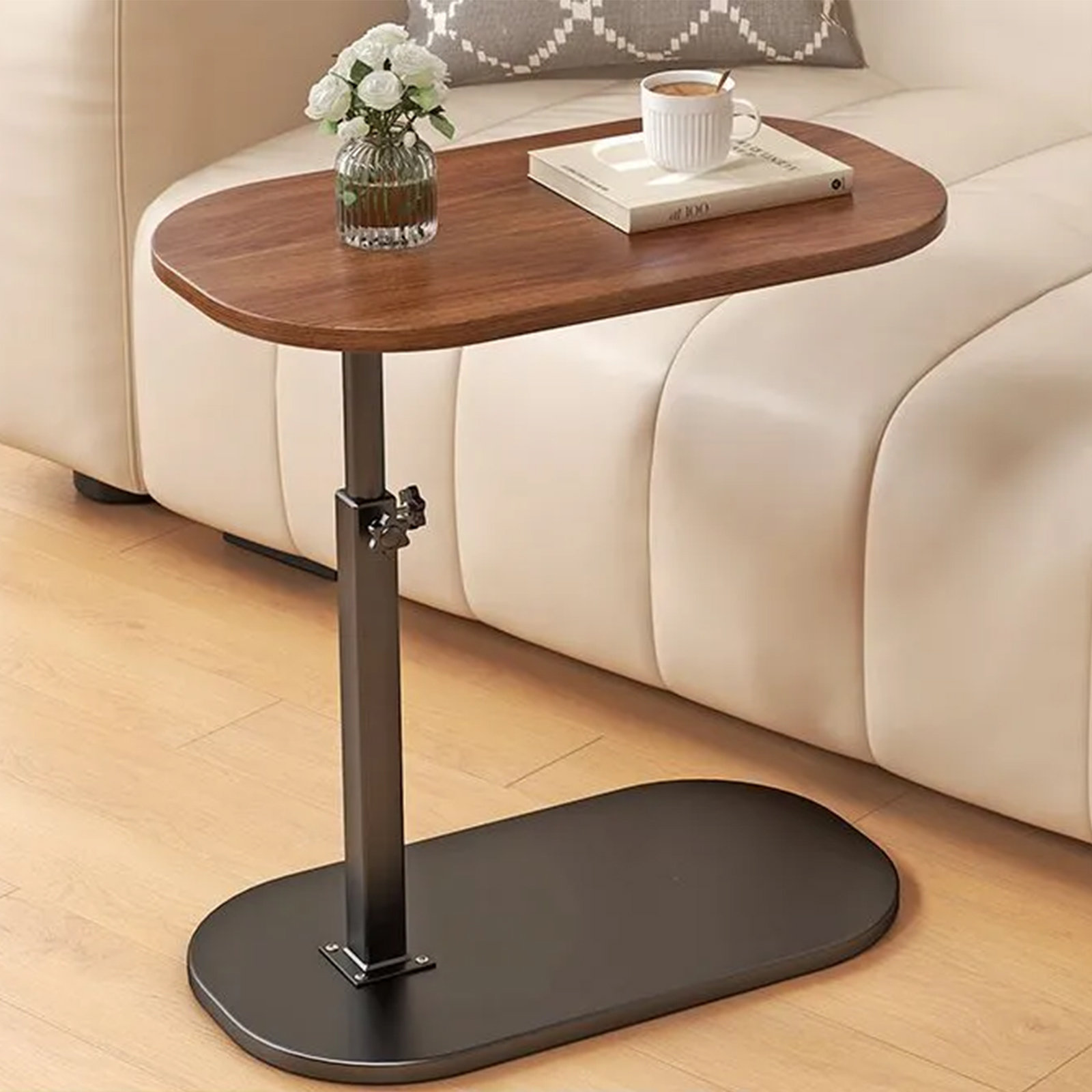 Ebern Designs C-shaped End Table, Living Room Sofa C-shaped Coffee ...