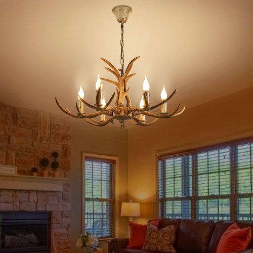 Rustic / Lodge Chandeliers You'll Love | Wayfair