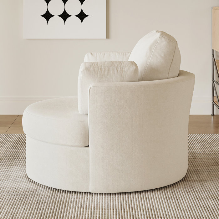 Wade Logan® Berey Slipcovered Swivel Barrel Chair & Reviews | Wayfair