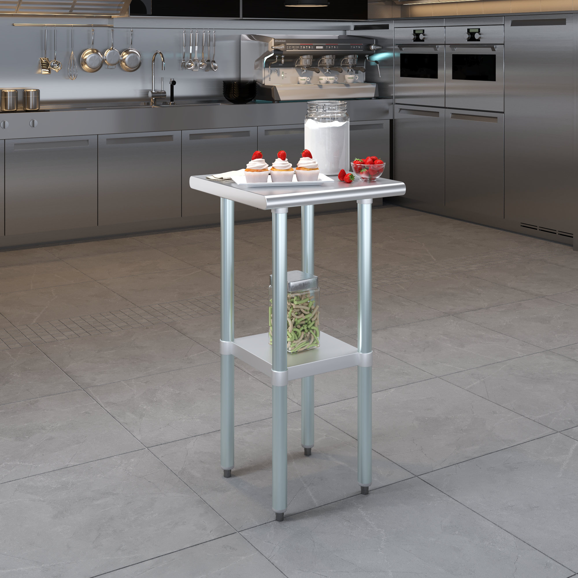 Amgood 18 in. x 18 in. Stainless Steel Table | Wayfair