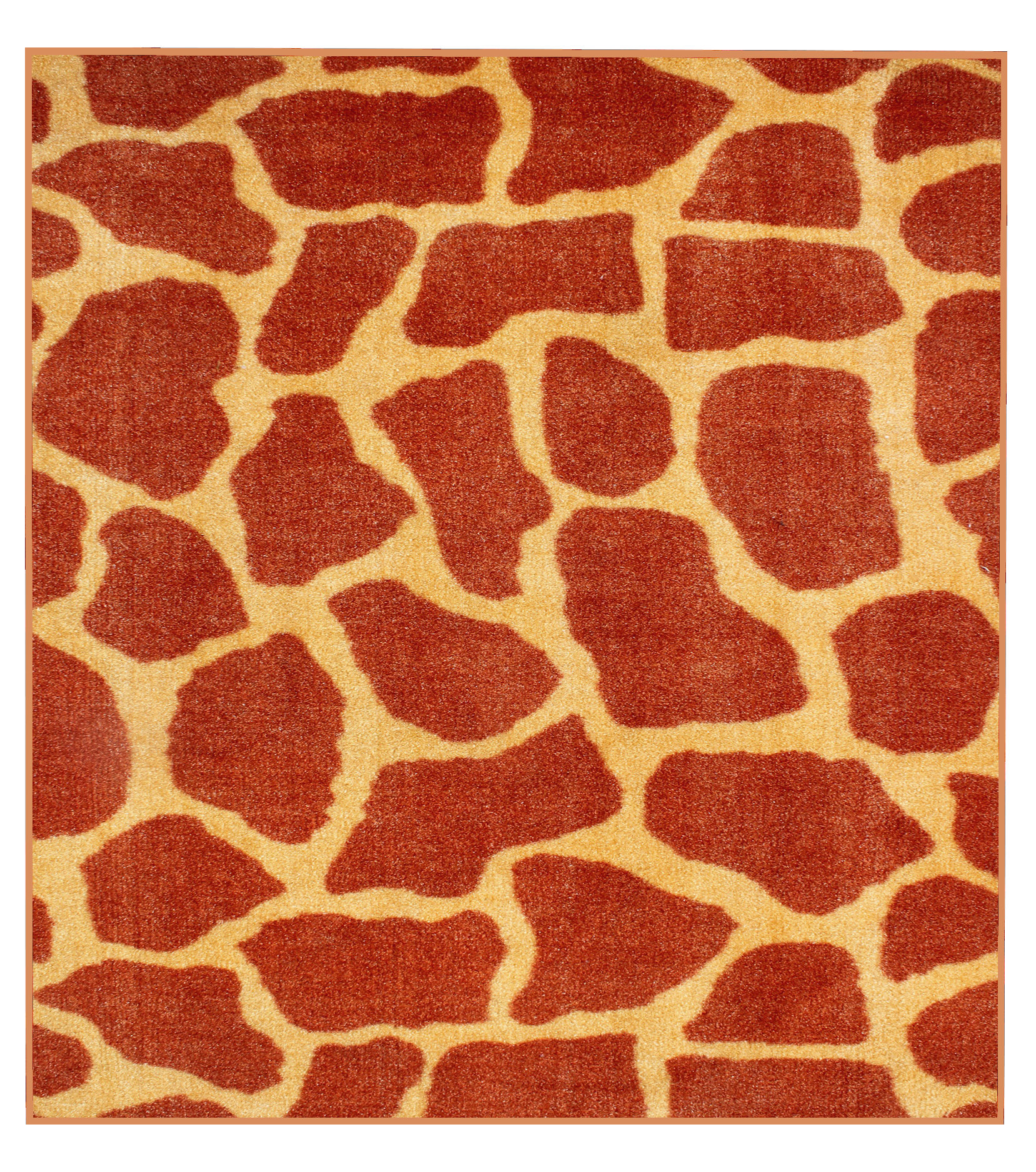 East Urban Home Square Animal Print Orange Area Rug | Wayfair