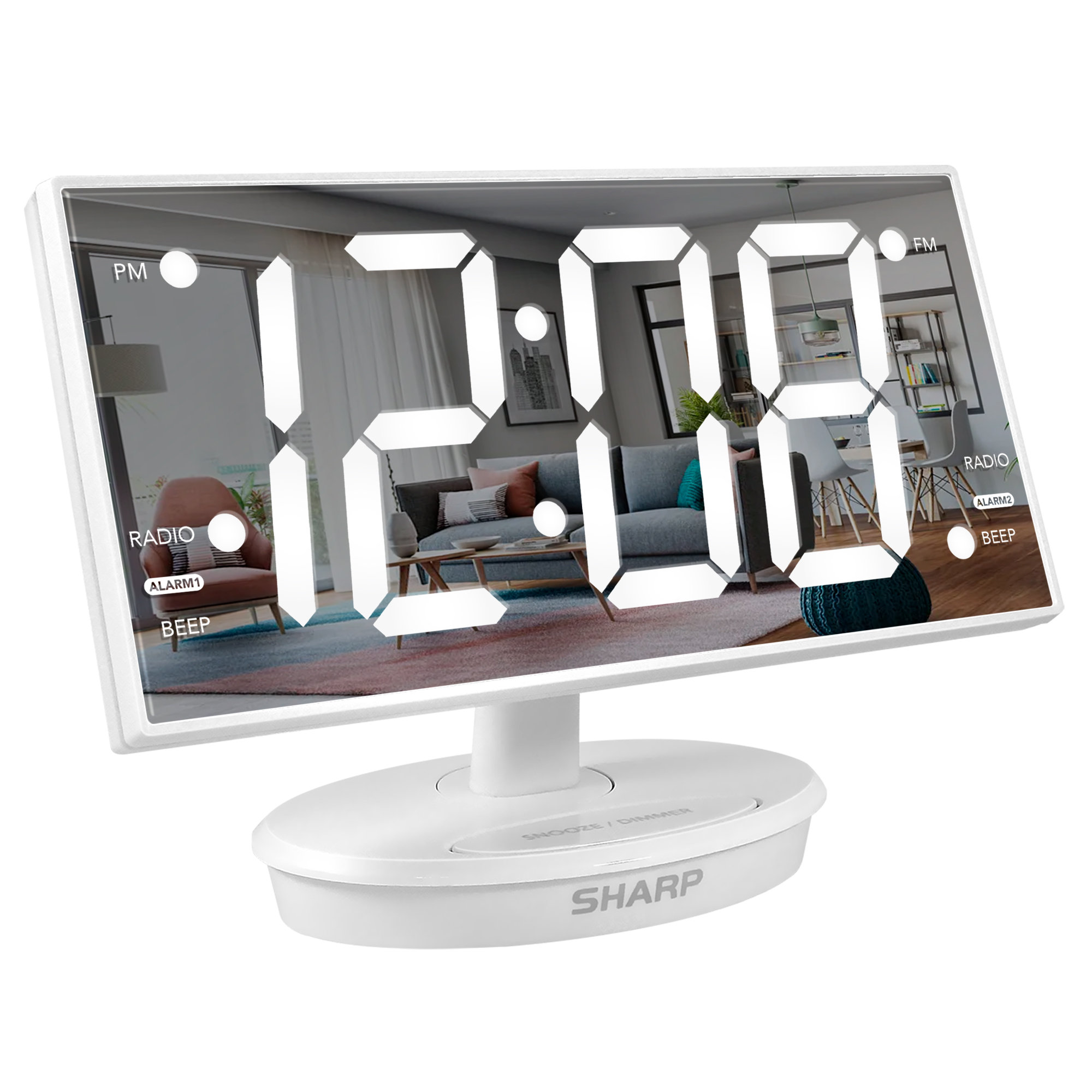 Sharp Digital LED Alarm Clock with Tilt and Swivel Display & Reviews ...