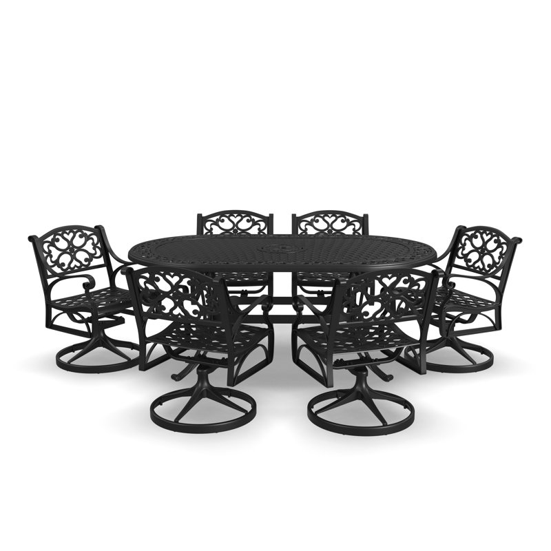 Laurel Foundry Modern Farmhouse Saoirse 6 - Person Oval Outdoor Dining ...