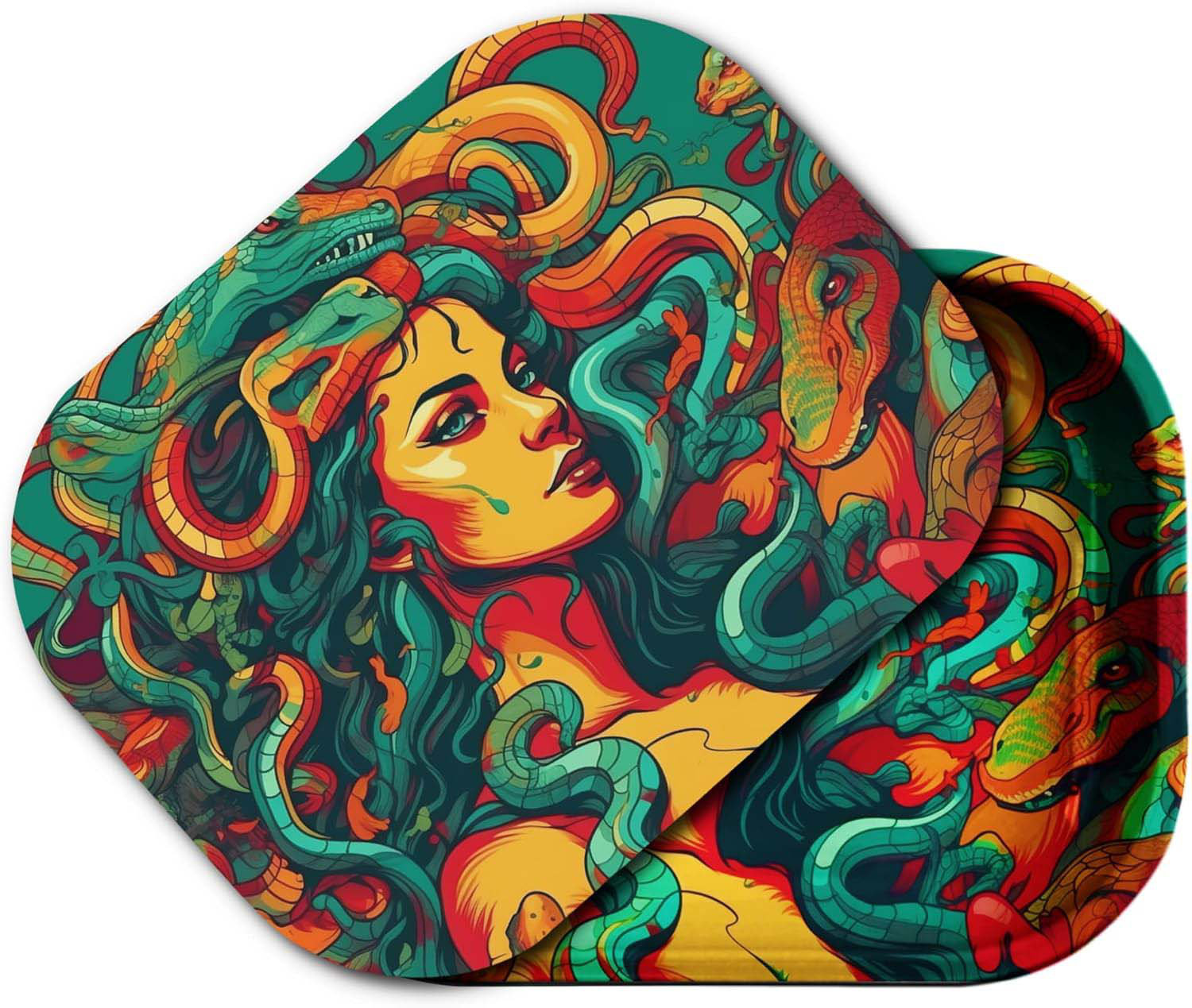 Winston Porter Small Metal Tray With Magnetic Lid, Cute Decorative Tray ...