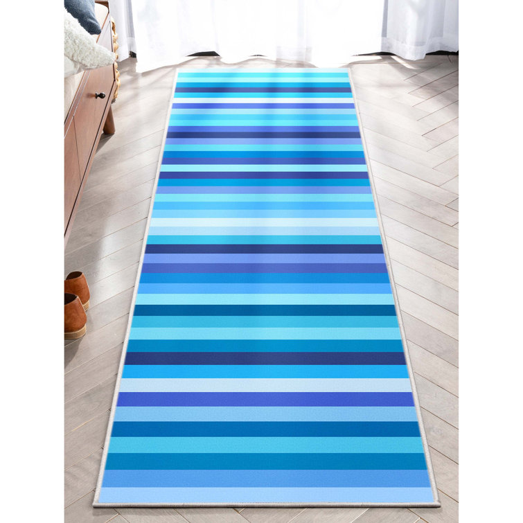Well Woven Crayola Stripe Solid & Striped Blue Area Rug - Wayfair Canada