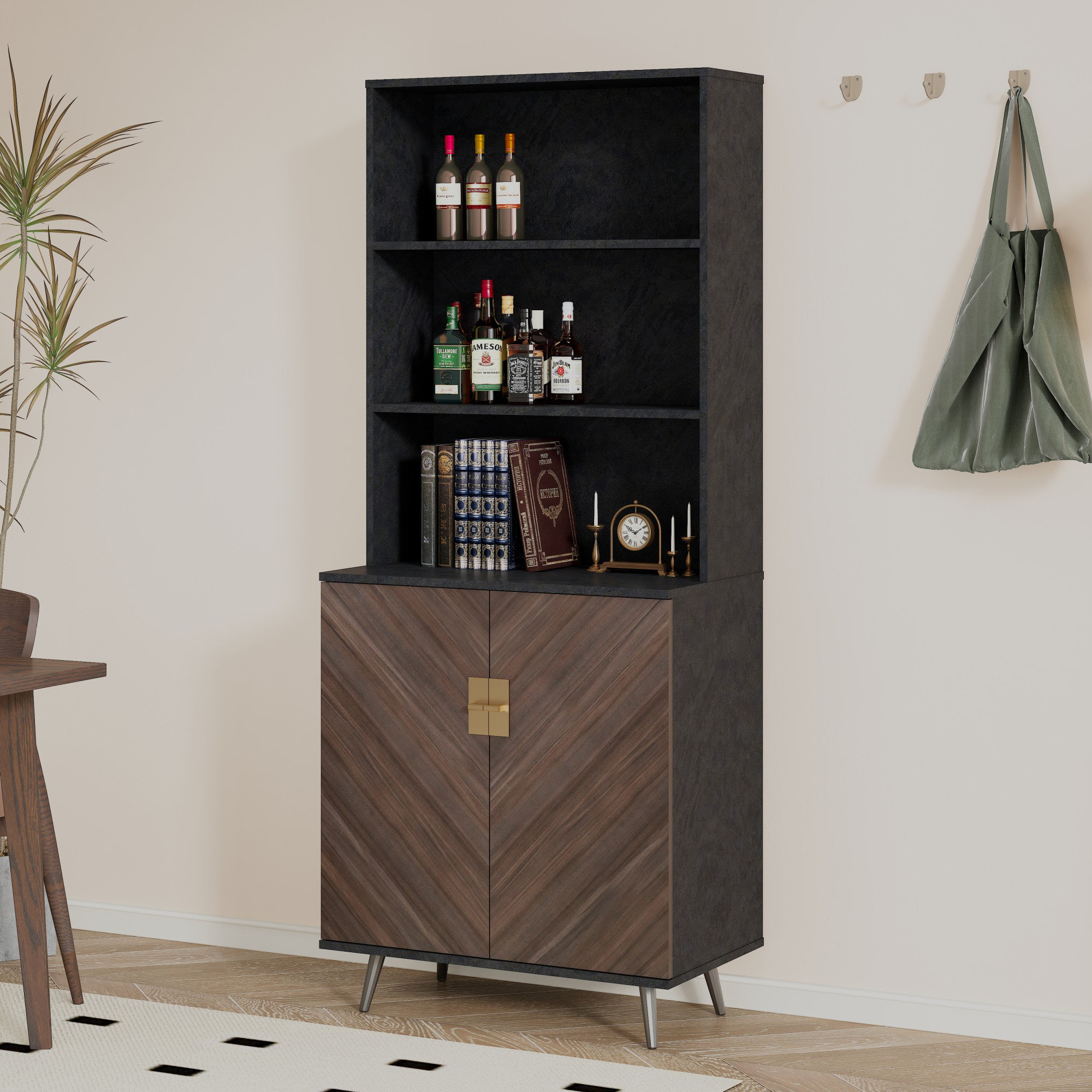 Dakota Fields Versatile Accent Bar Cabinet with Storage for Living ...