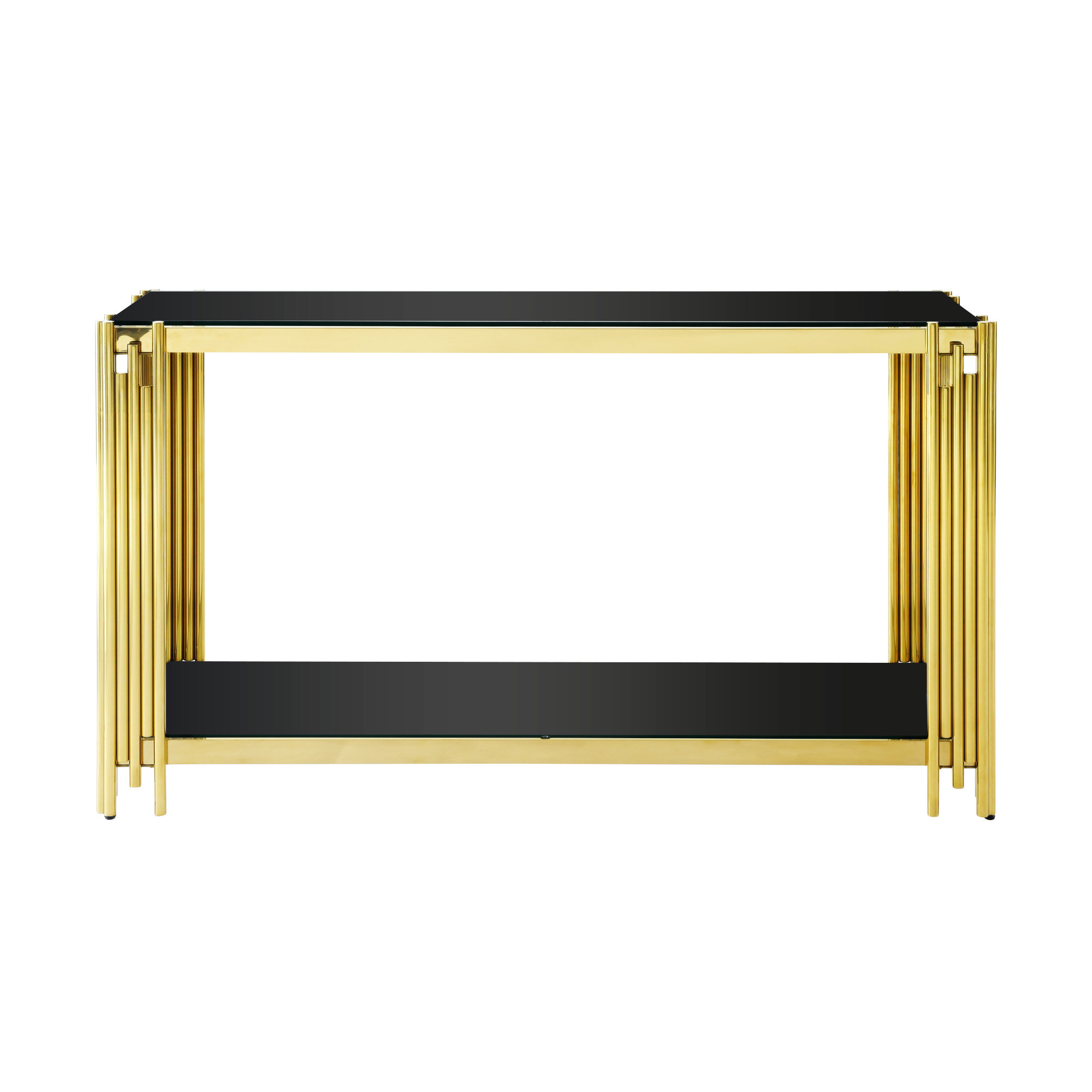 Everly Quinn Modern Glass Console Table | Wayfair