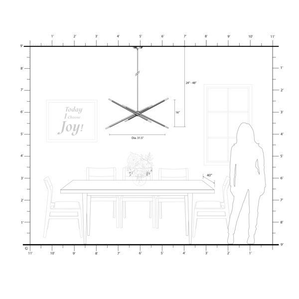 AllModern Poco 8 - Light Sputnik Modern Linear Chandelier & Reviews ...