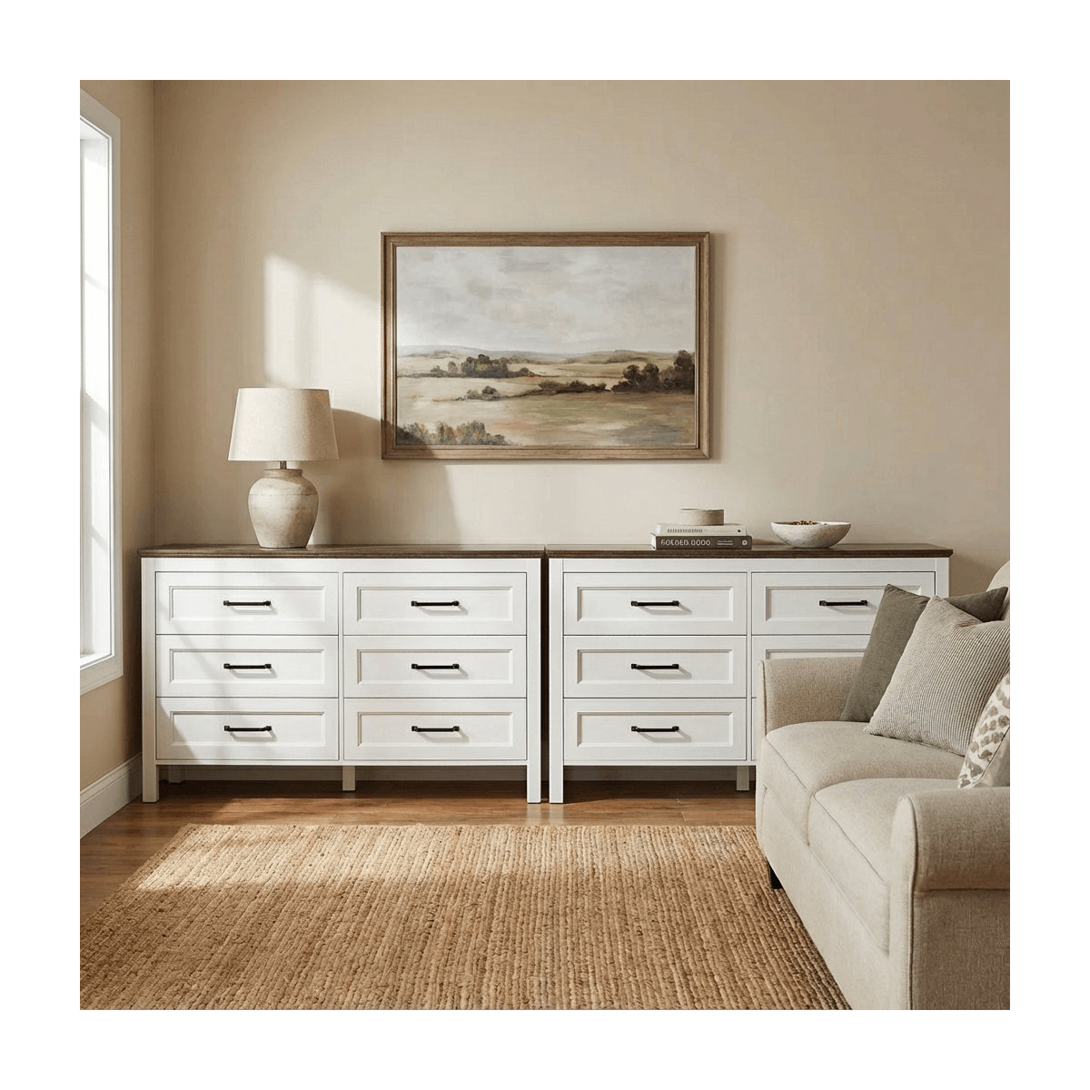 Ophelia & Co. Modern Farmhouse 6-drawer Dresser (54" W), Large ...