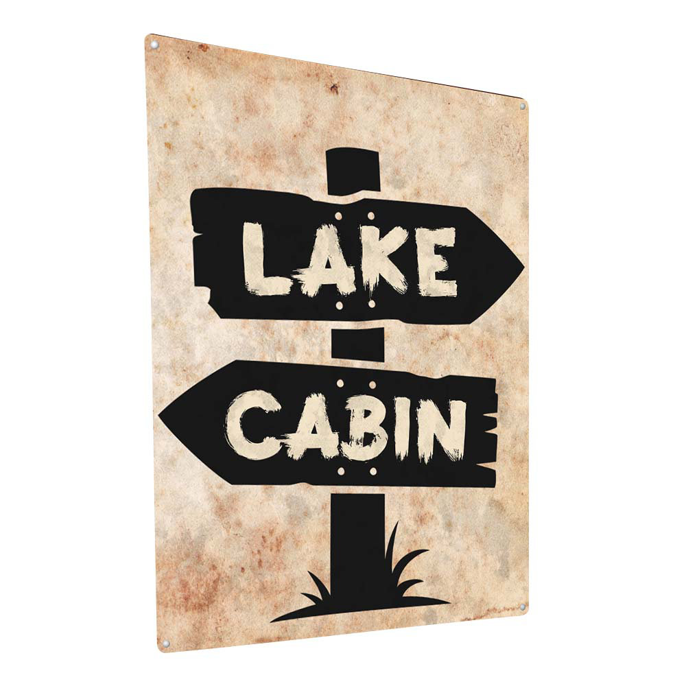 Trinx Lake Cabin Directions On Metal Print | Wayfair