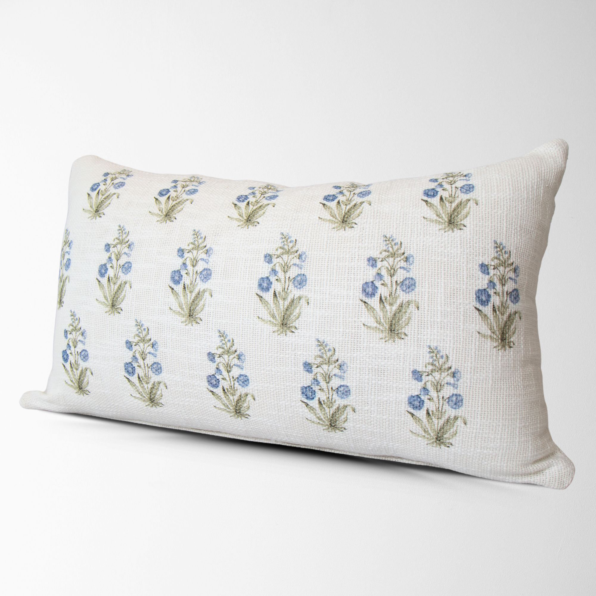 TajikHome Lucie Hand Painted Block Print Floral Pillow Cover | Wayfair