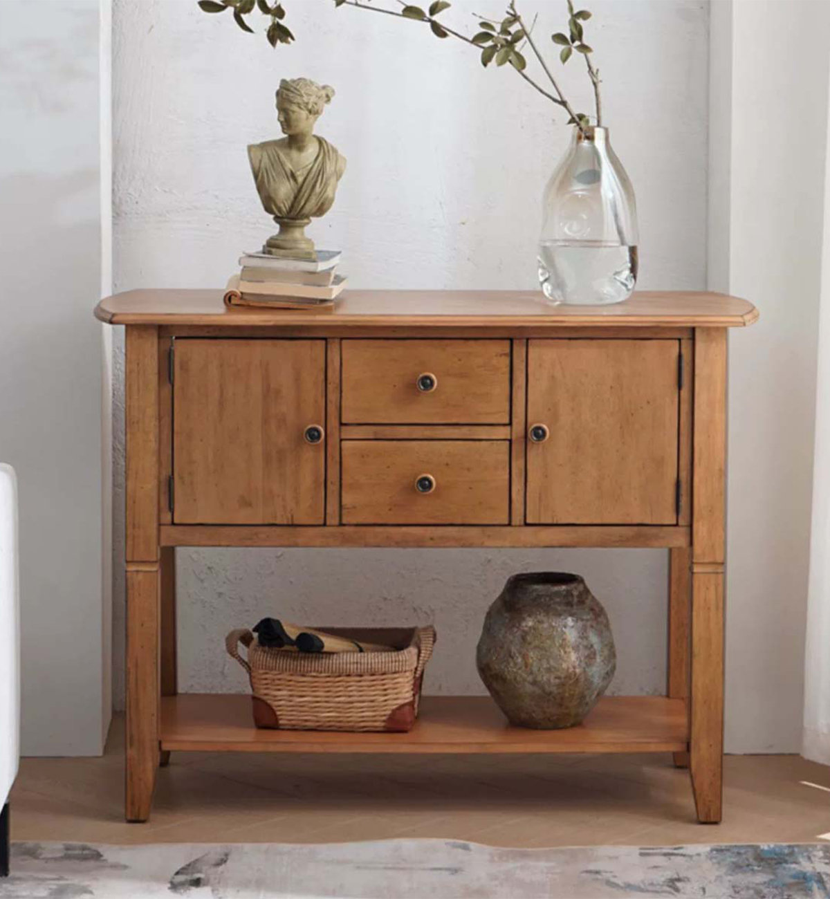 EliteFurnishings American-Style Retro Multi-Functional Console Table ...