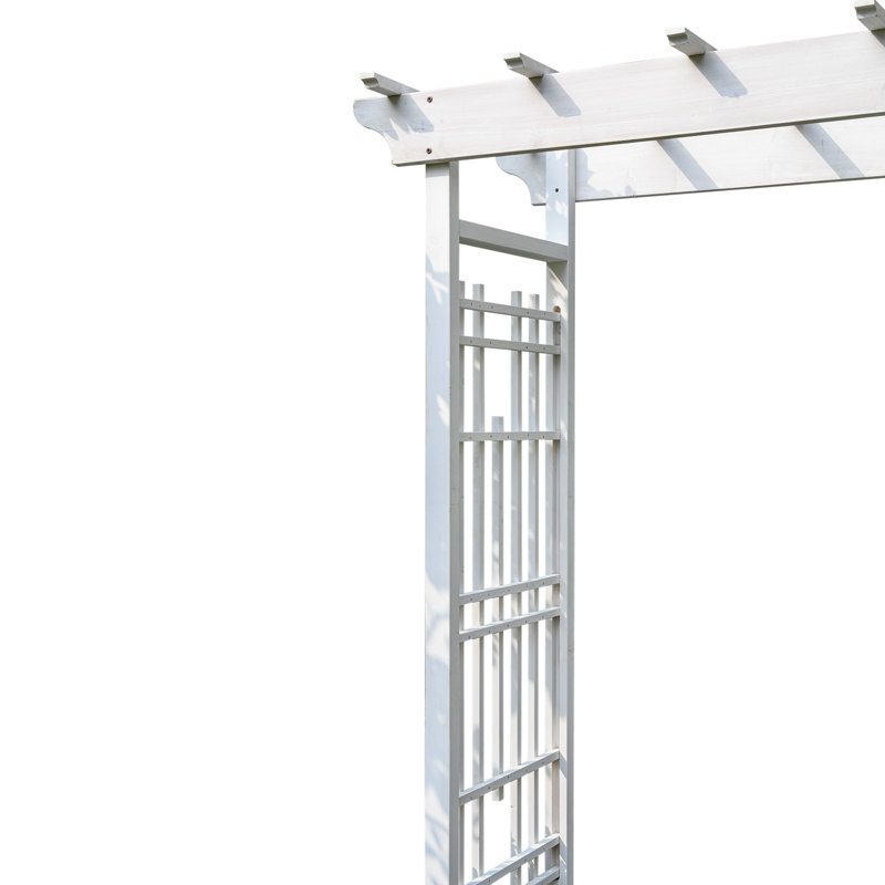 Arlmont & Co. Mimoza White Arbours Garden Arches Wedding Wood Arbour ...