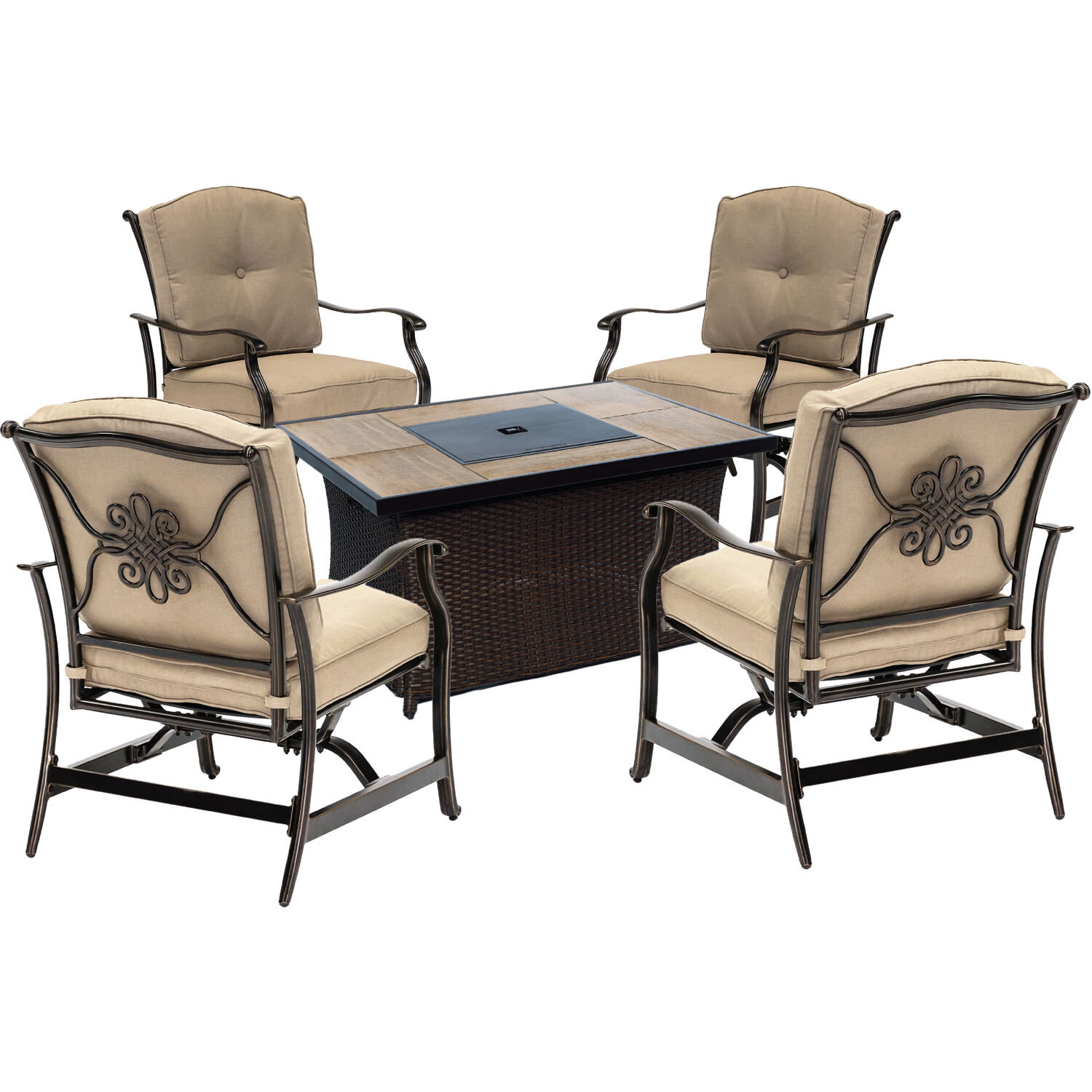 Alcott Hill® Cherette 4 - Person Outdoor Seating Group | Wayfair