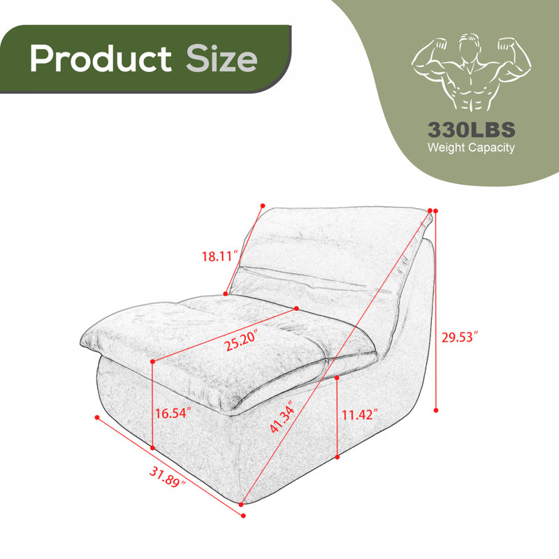 Trule Armless Sponge Filling Bean Bag Chair & Lounger & Reviews | Wayfair