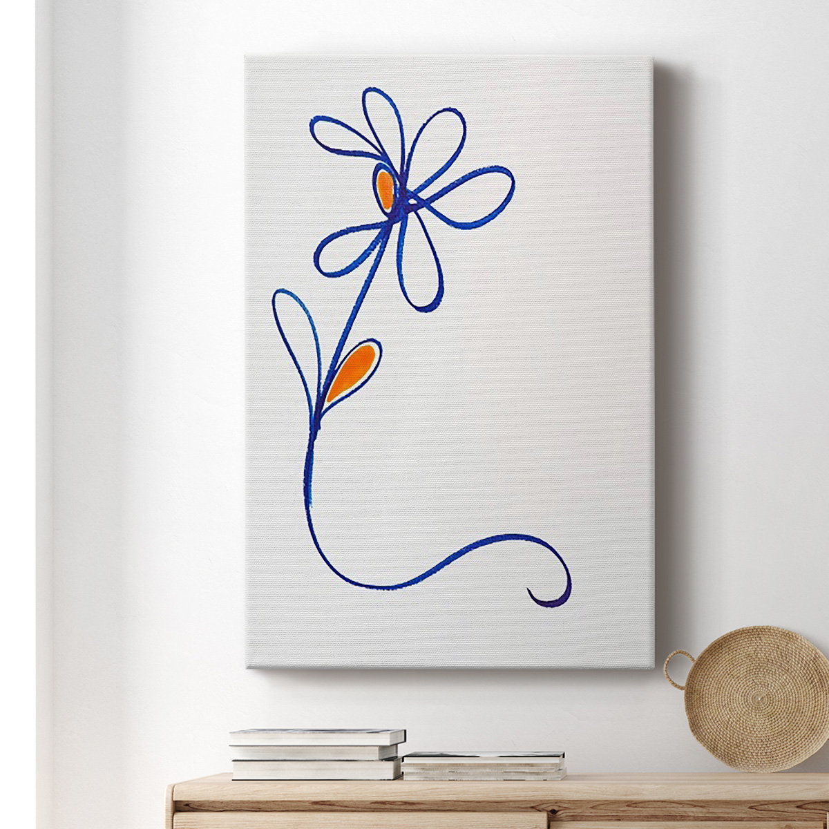 Red Barrel Studio® Wobbly Blooms I - Wrapped Canvas Print | Wayfair